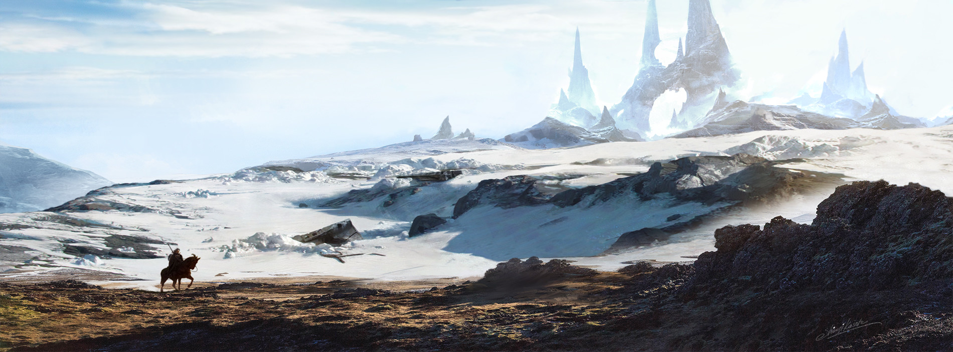 ArtStation - Rock ice mountain