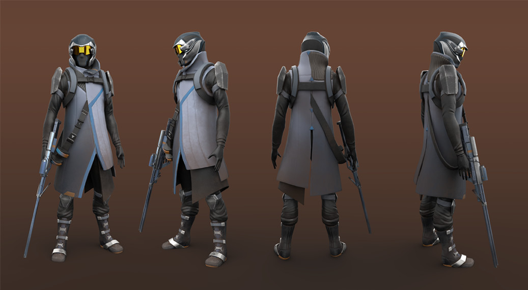 futuristic sniper armor