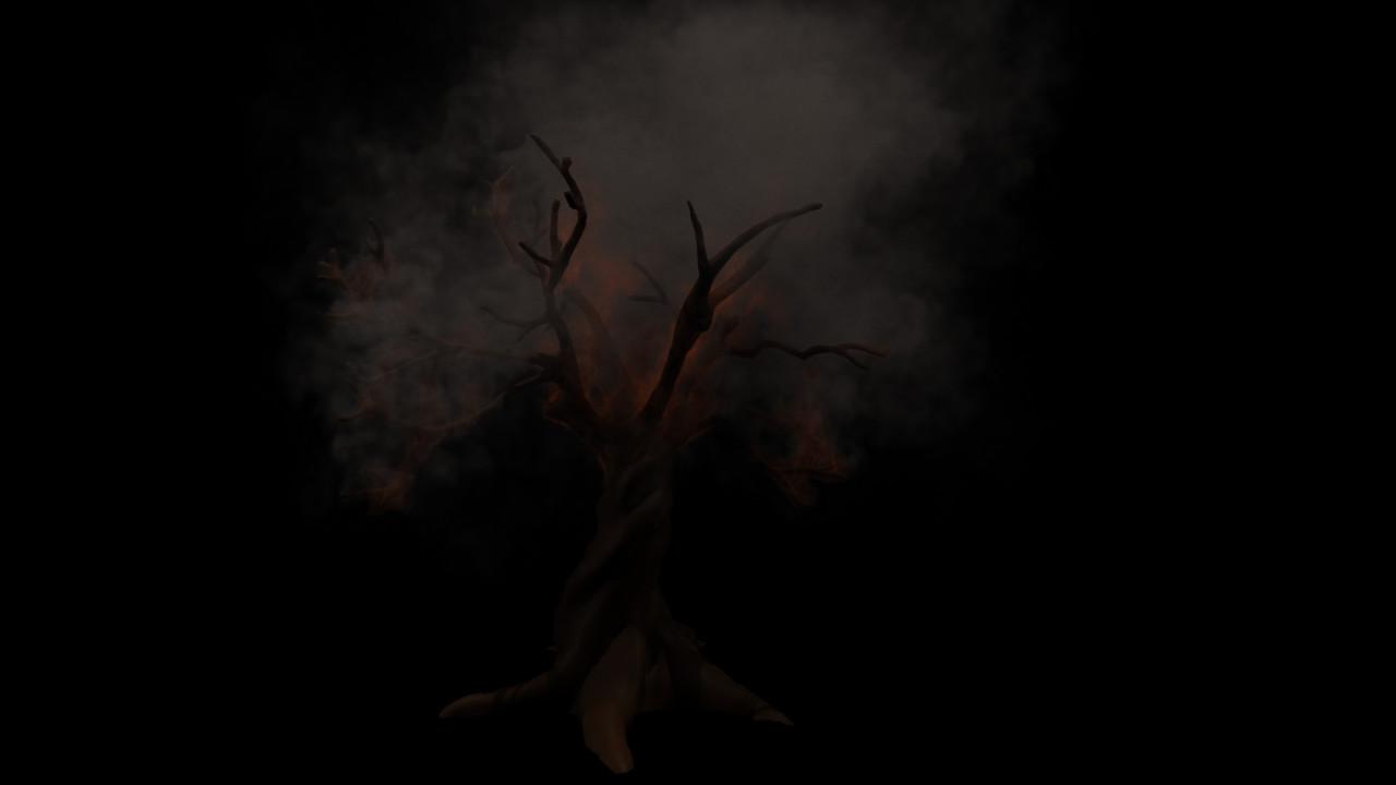 ArtStation - Burning tree practice