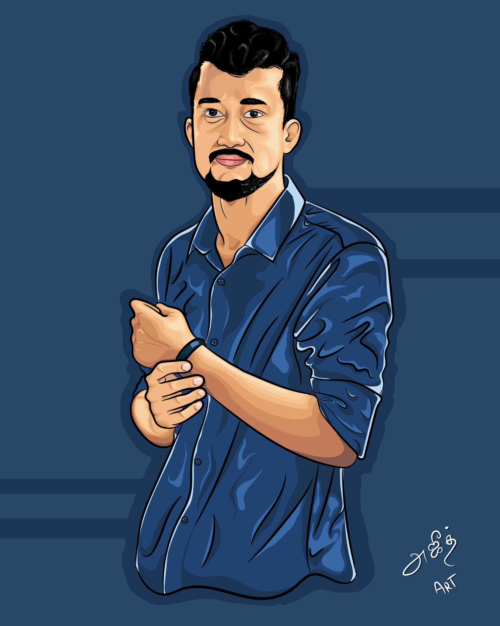 Ajith RK - Vector portrait