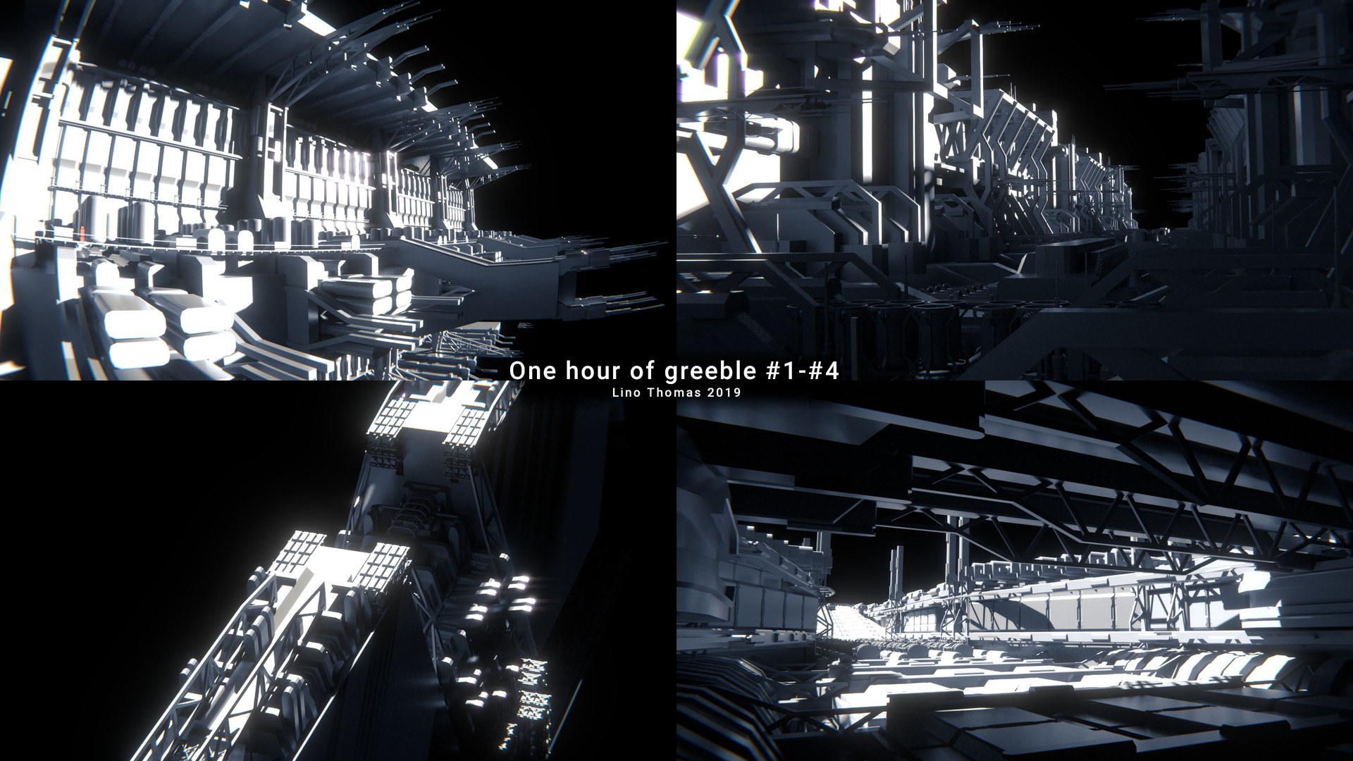 Lino Thomas - One hour of greeble (#1-#4)