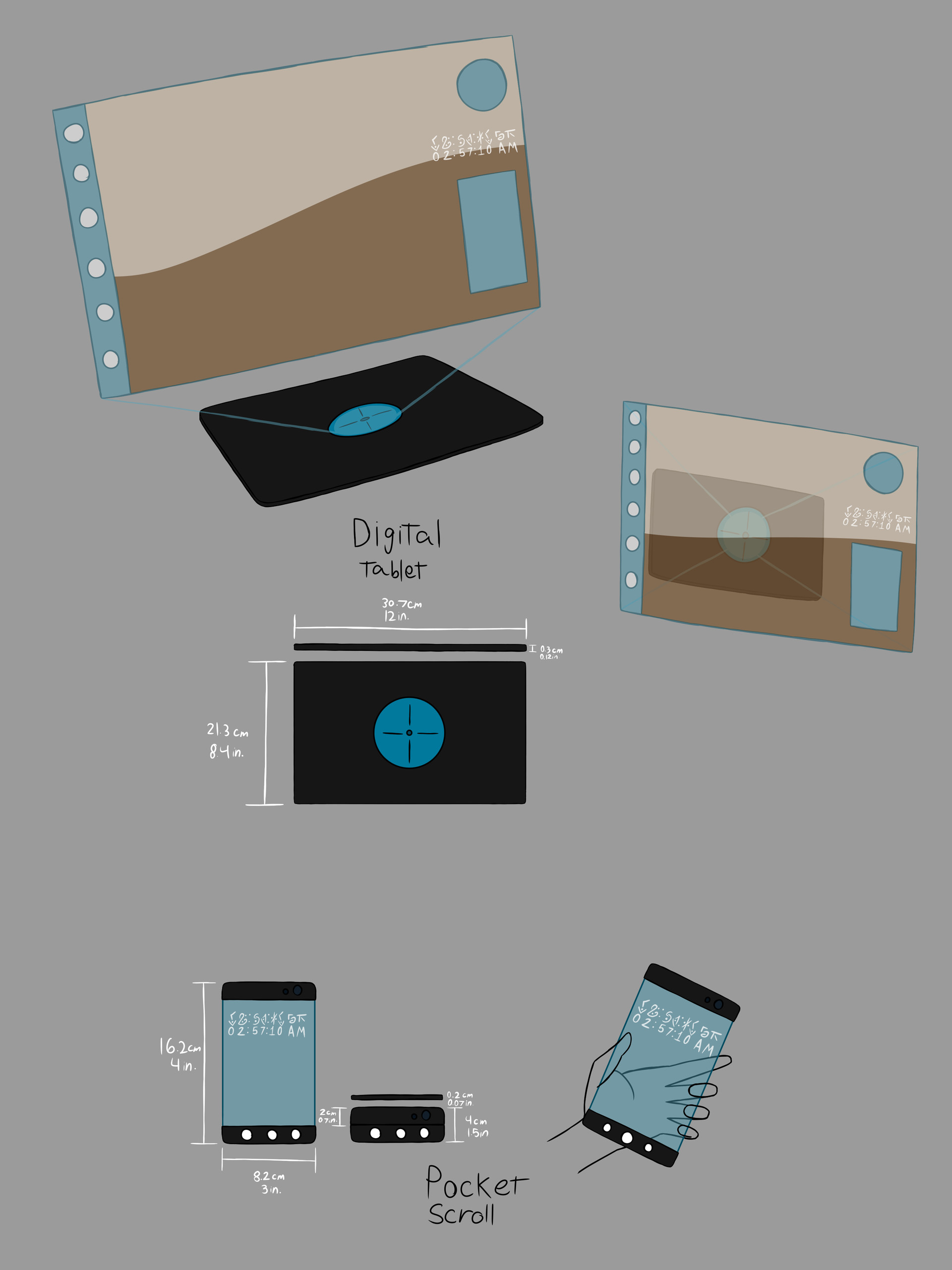 ArtStation - Digital Tablet and Pocket Scroll