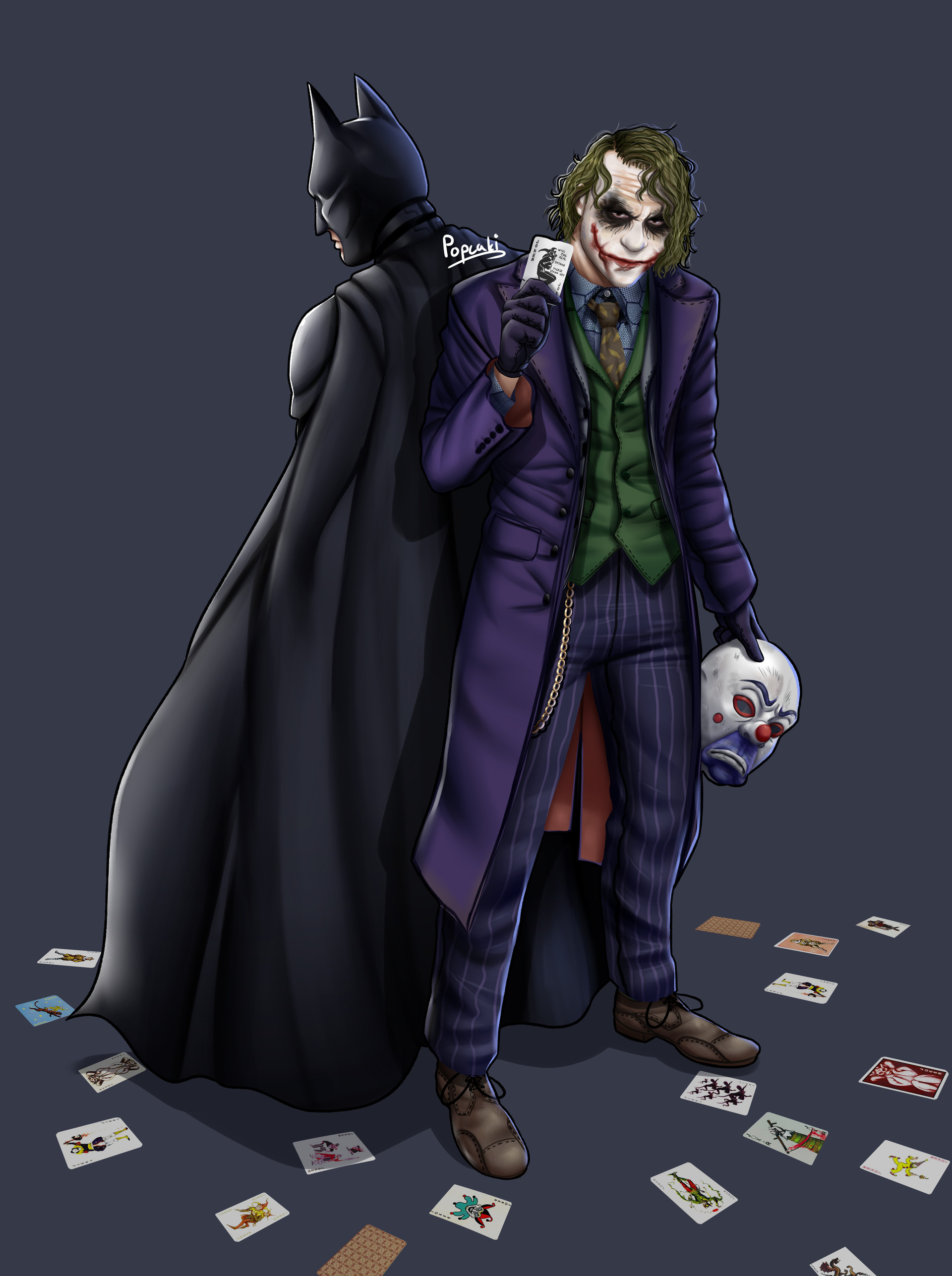 Batman And Joker Drawing 2d