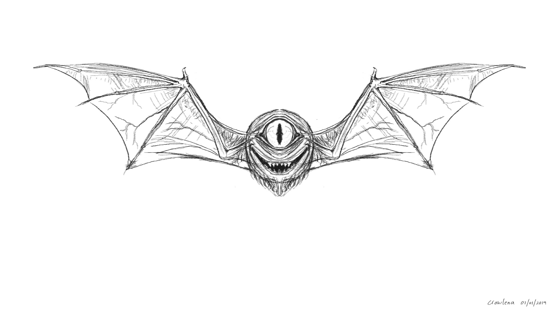 how to draw bat eyes