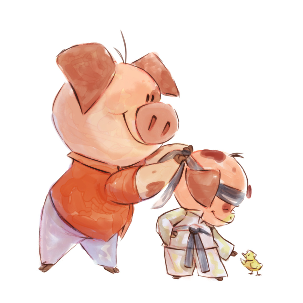 ArtStation - High five at the Dojo