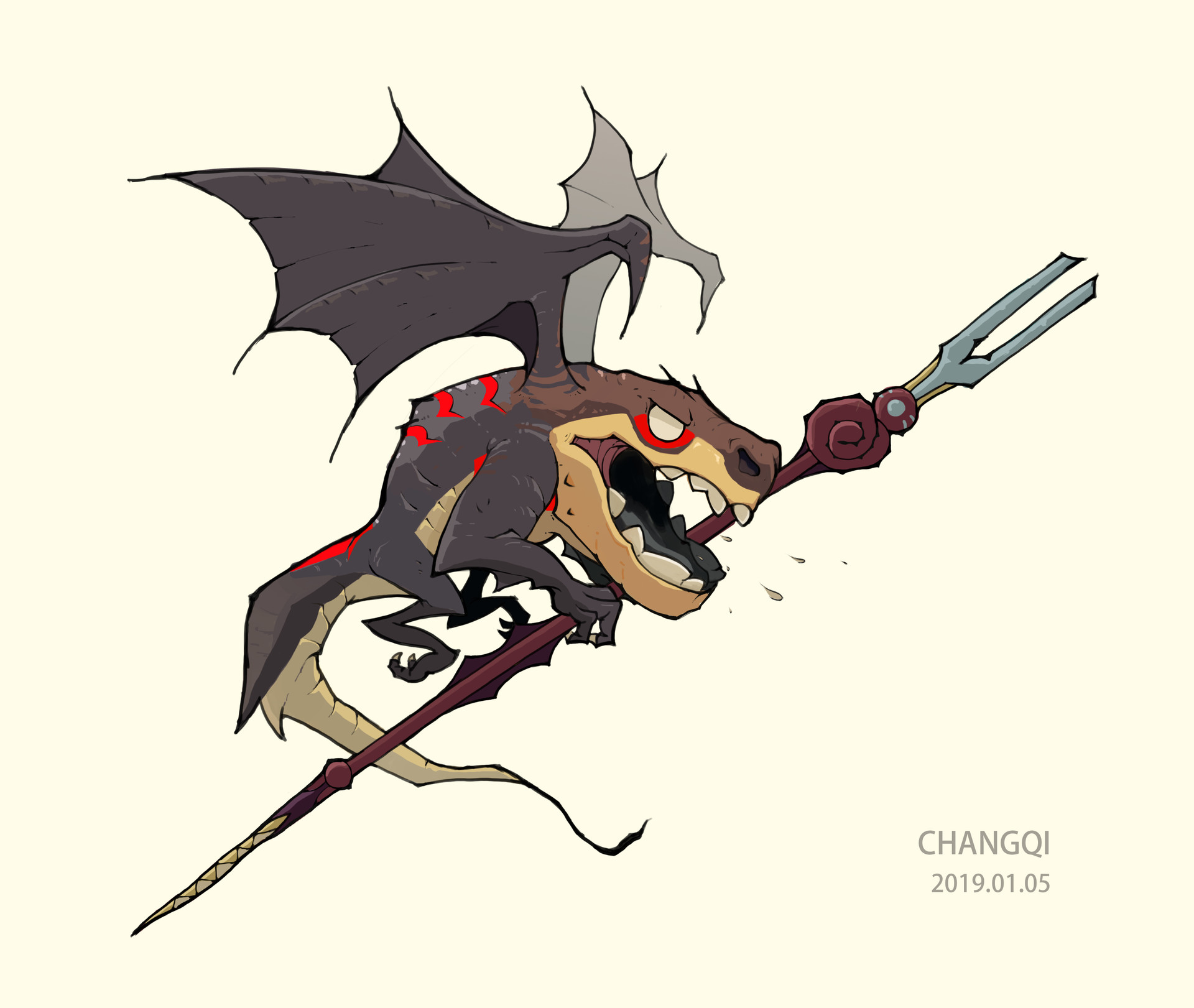 ArtStation - Devil Dragon conceptual design