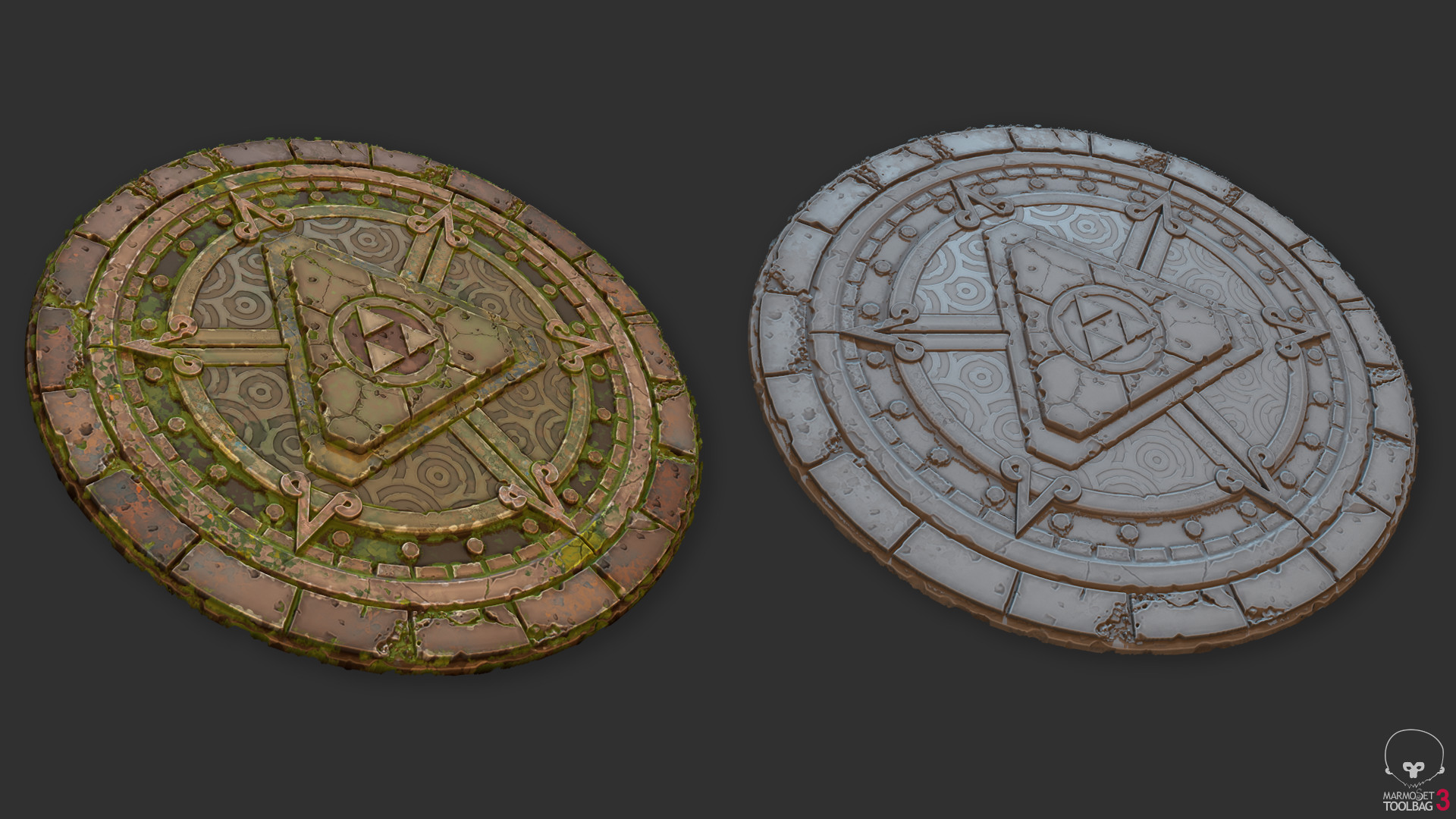 ArtStation - Stylized Texture Exploration : Zelda inspired plinth