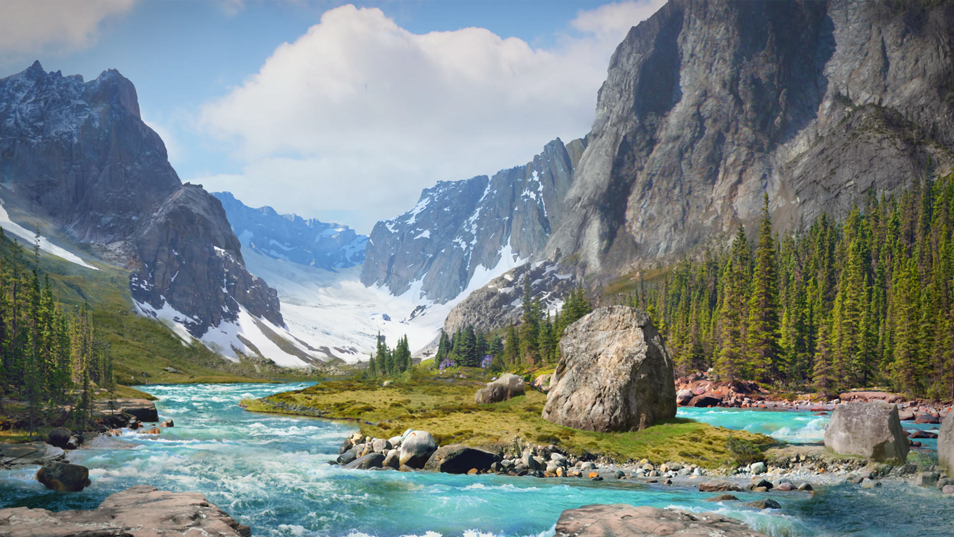 ArtStation - matte painting Mountain