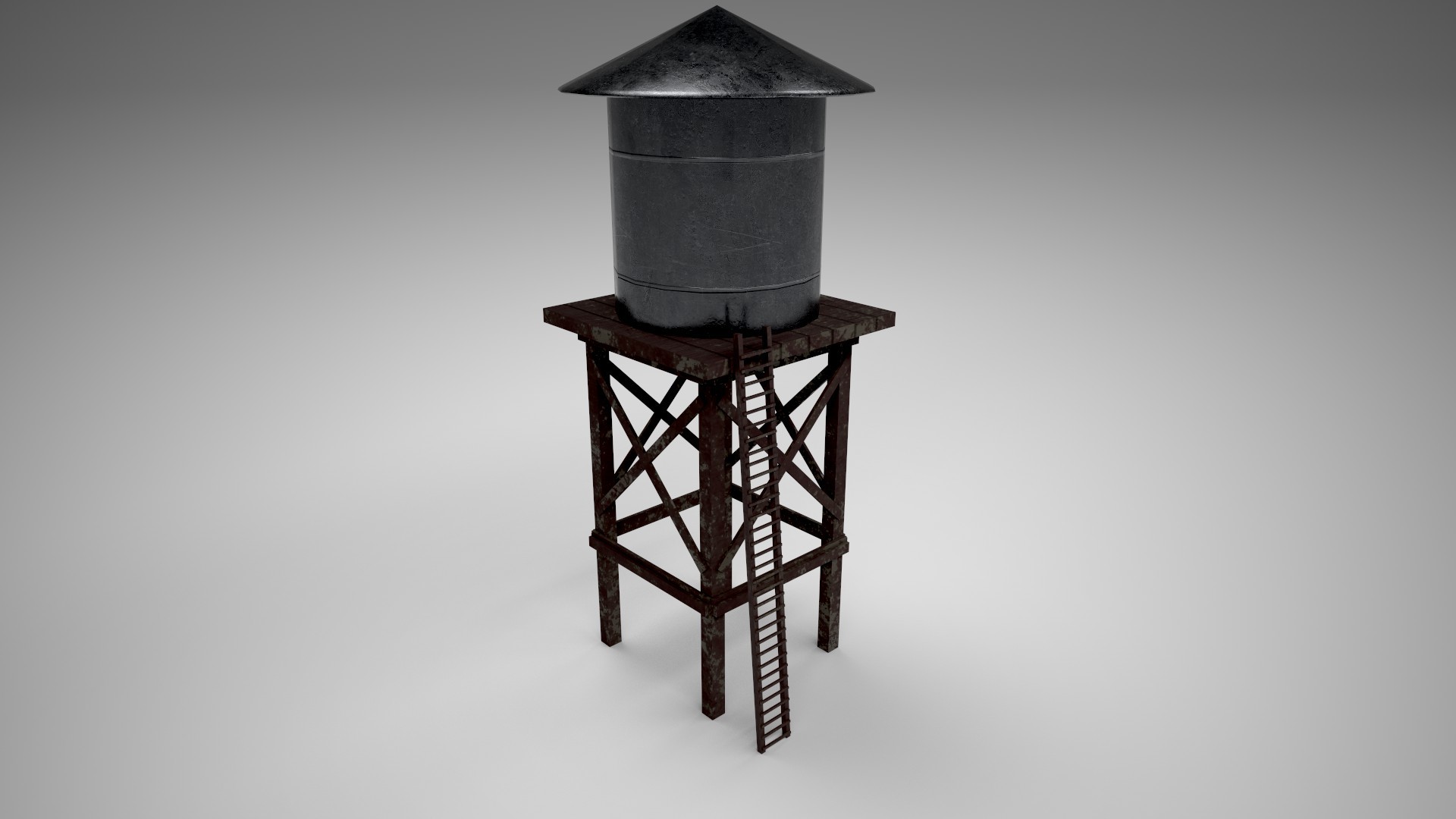 ArtStation - Low Poly Water Tower