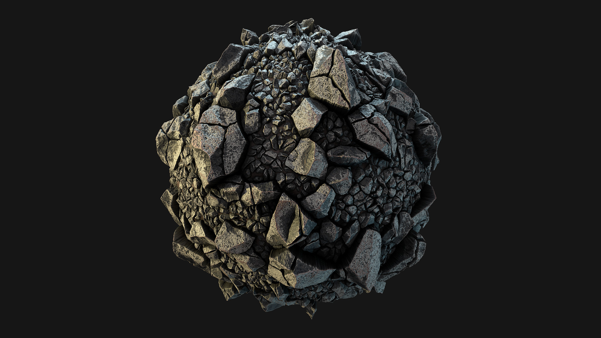 ArtStation - Stylized mountain rock rubble, Jimmy Recard