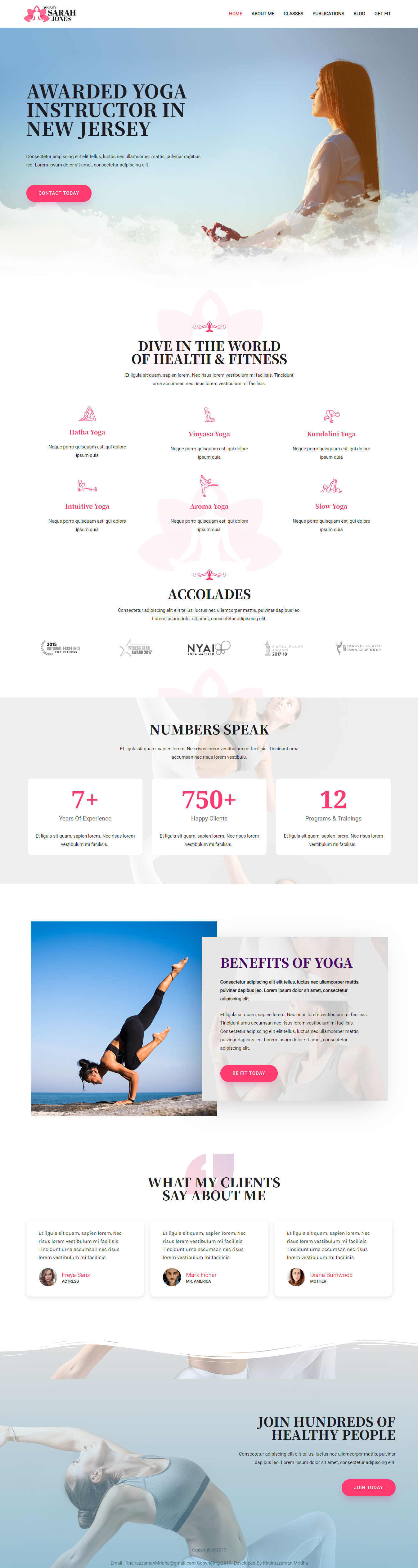 ArtStation - Yoga Website Design