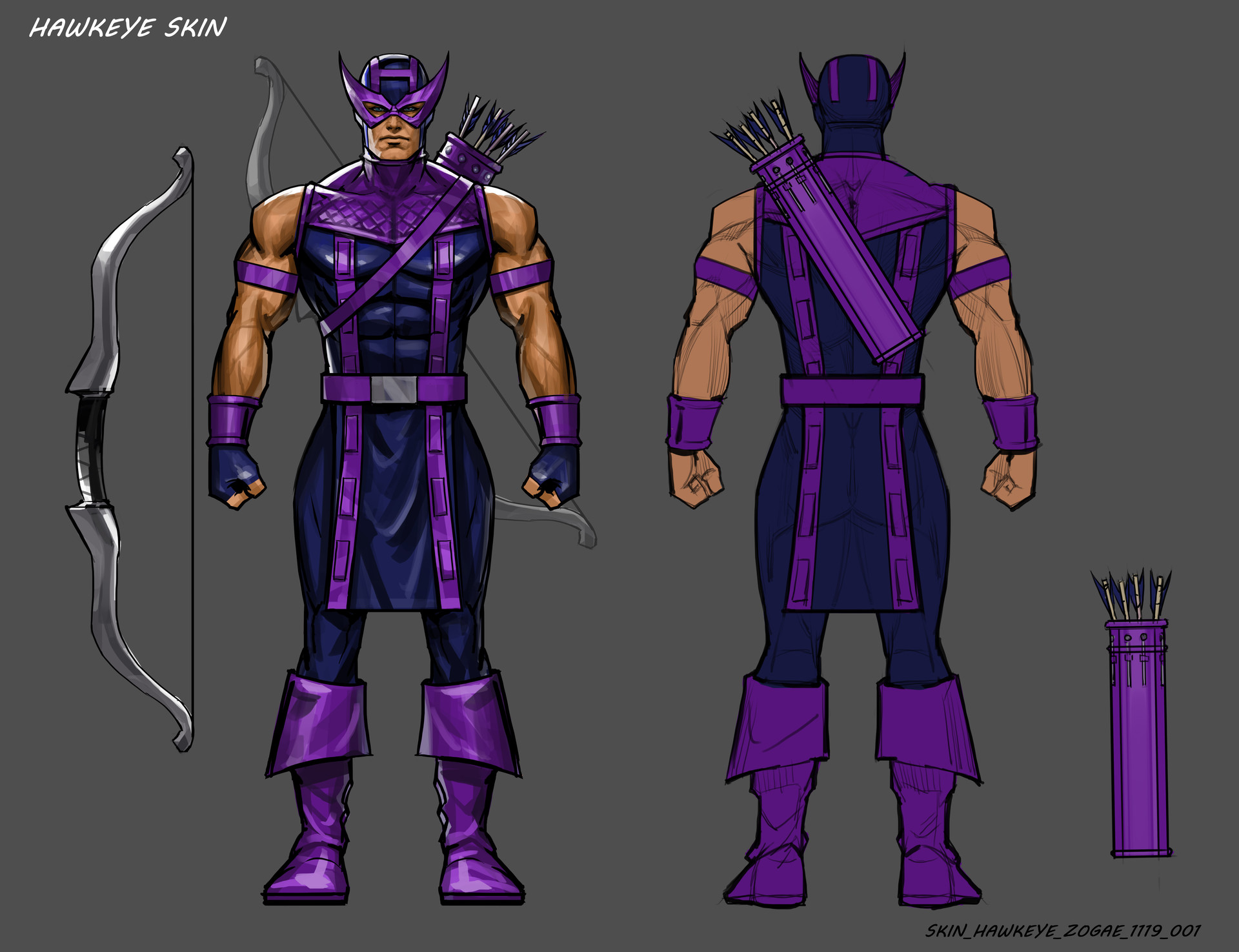 Hyunjin Park - A concept sheet for 3D modeling, MARVEL GAME