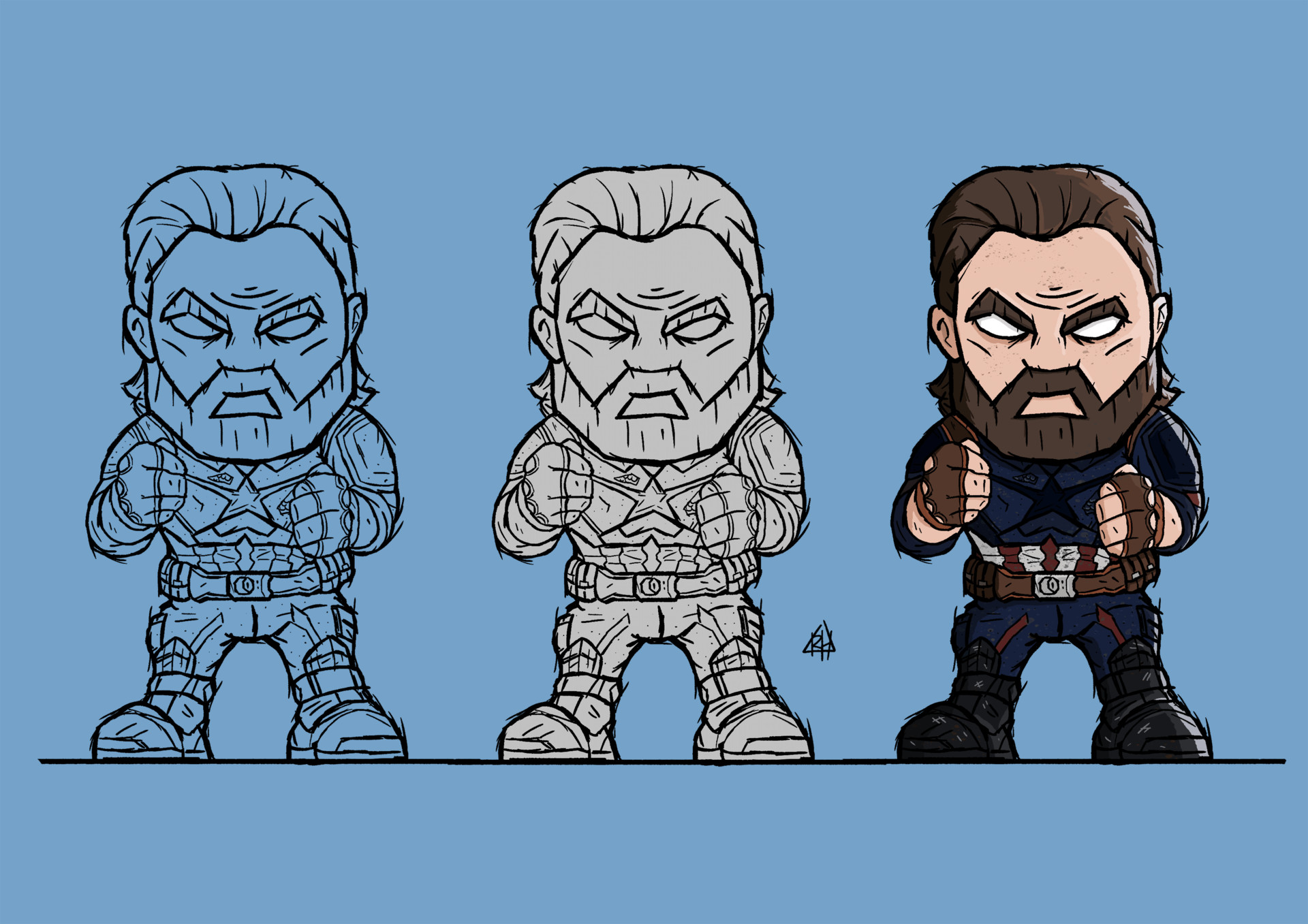 how to draw chibi avengers infinity war characters