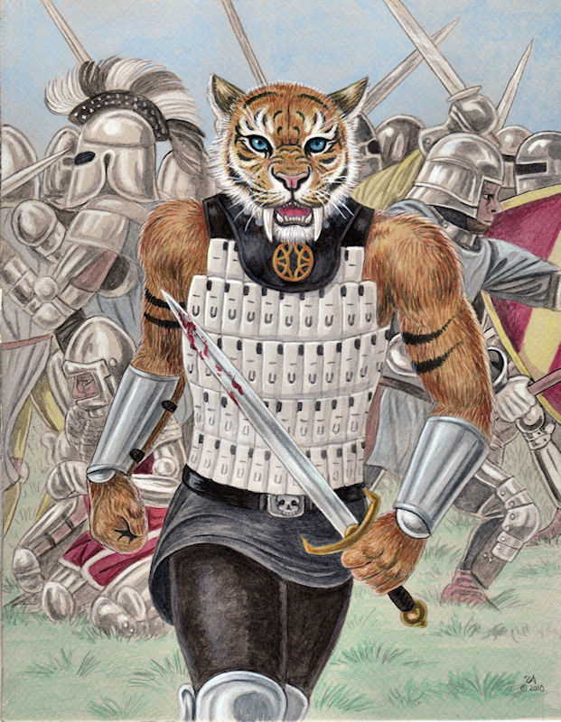 ArtStation - Animal Weretiger, Battle