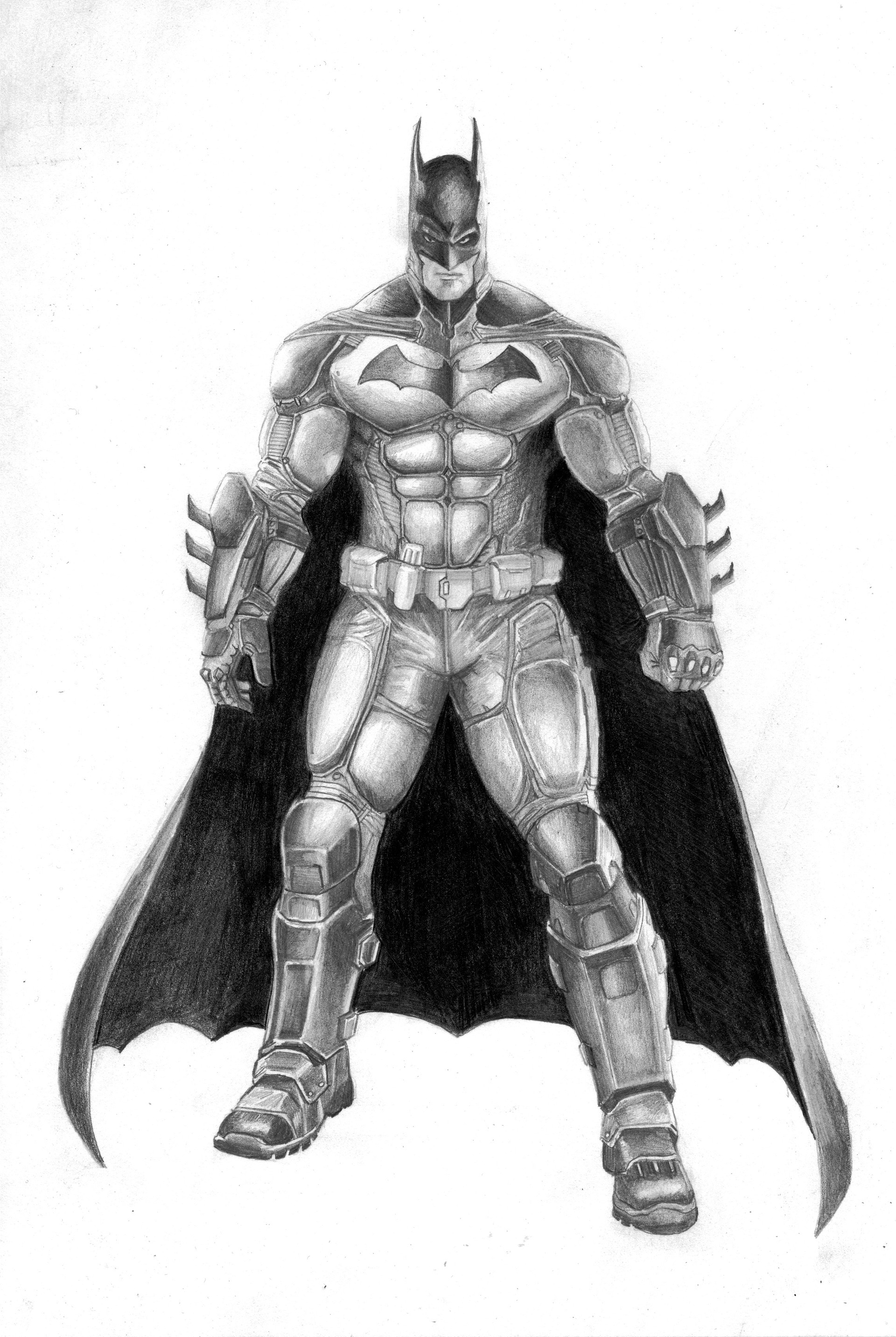 how to draw batman arkham origins