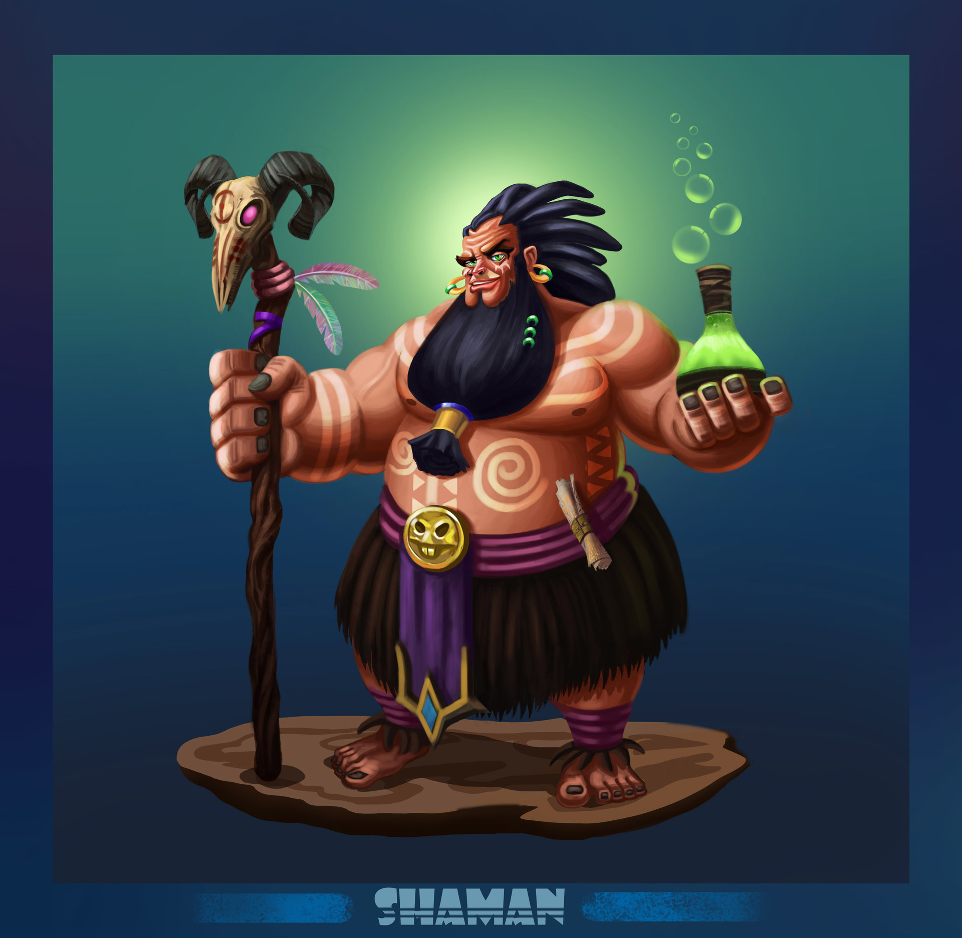 ArtStation - " LAVOS " the shaman from Dagara Tribe