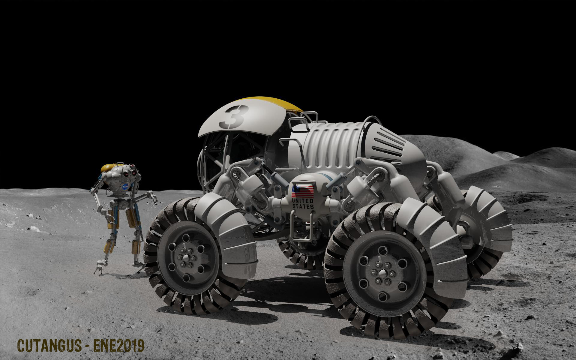 ArtStation - Working in the Moon's surface a sunny day