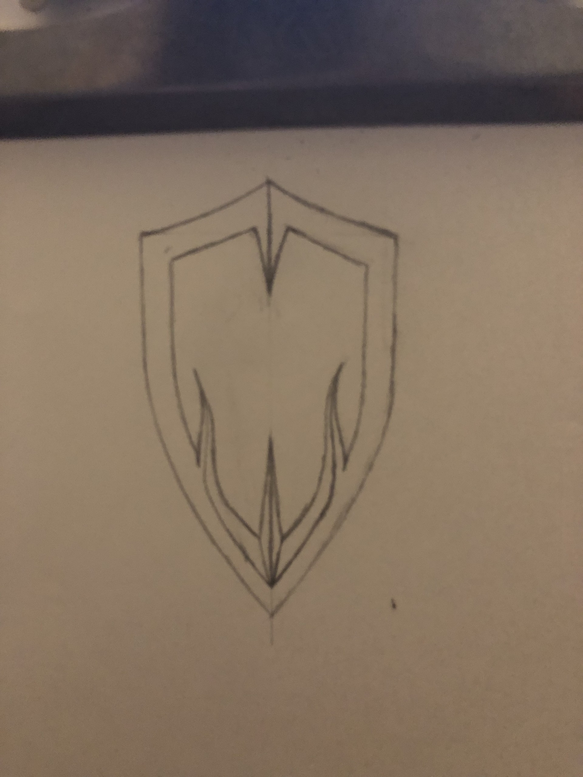 knight shield drawing