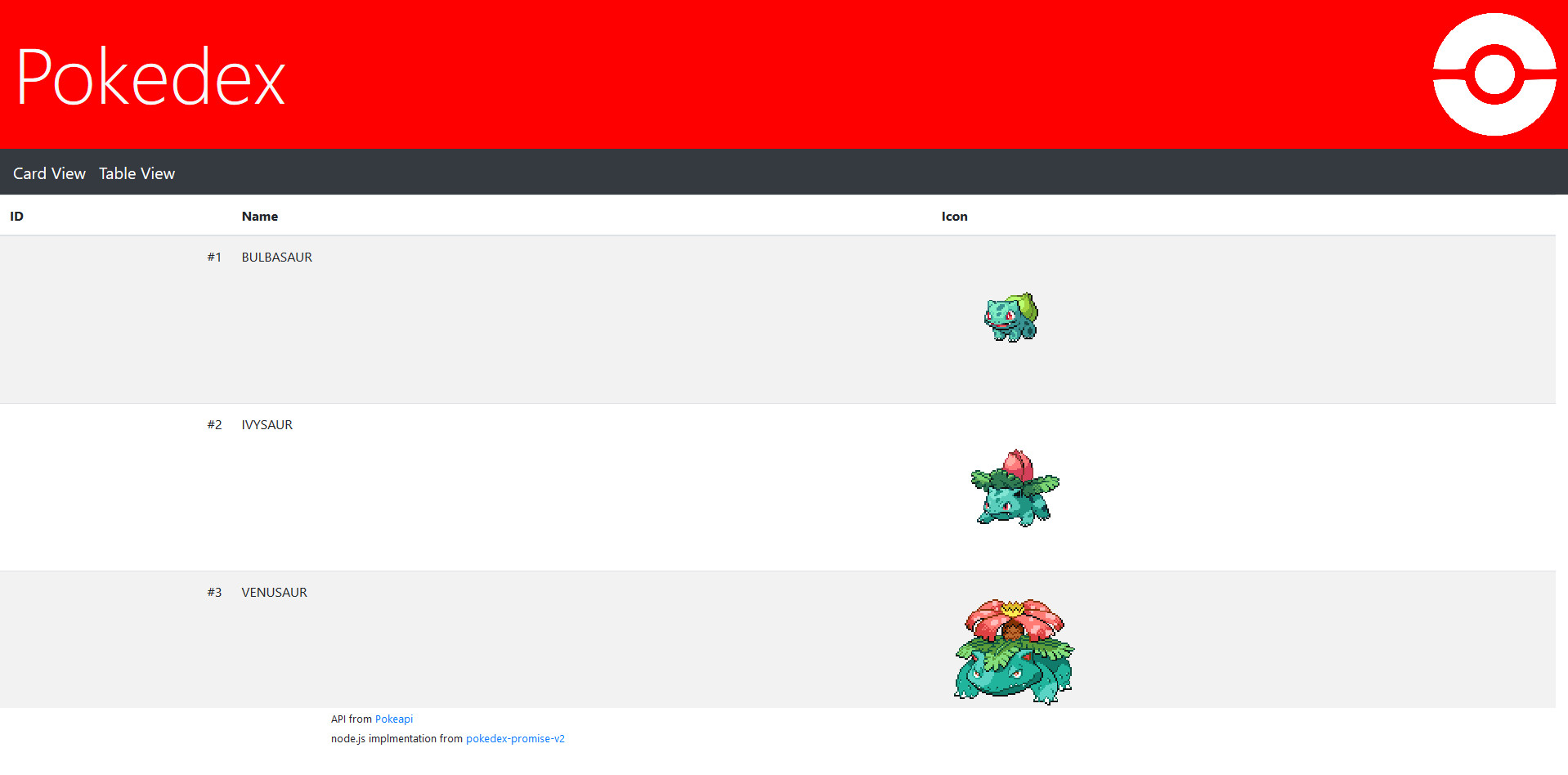 William Fu - Simple Pokedex Website Design