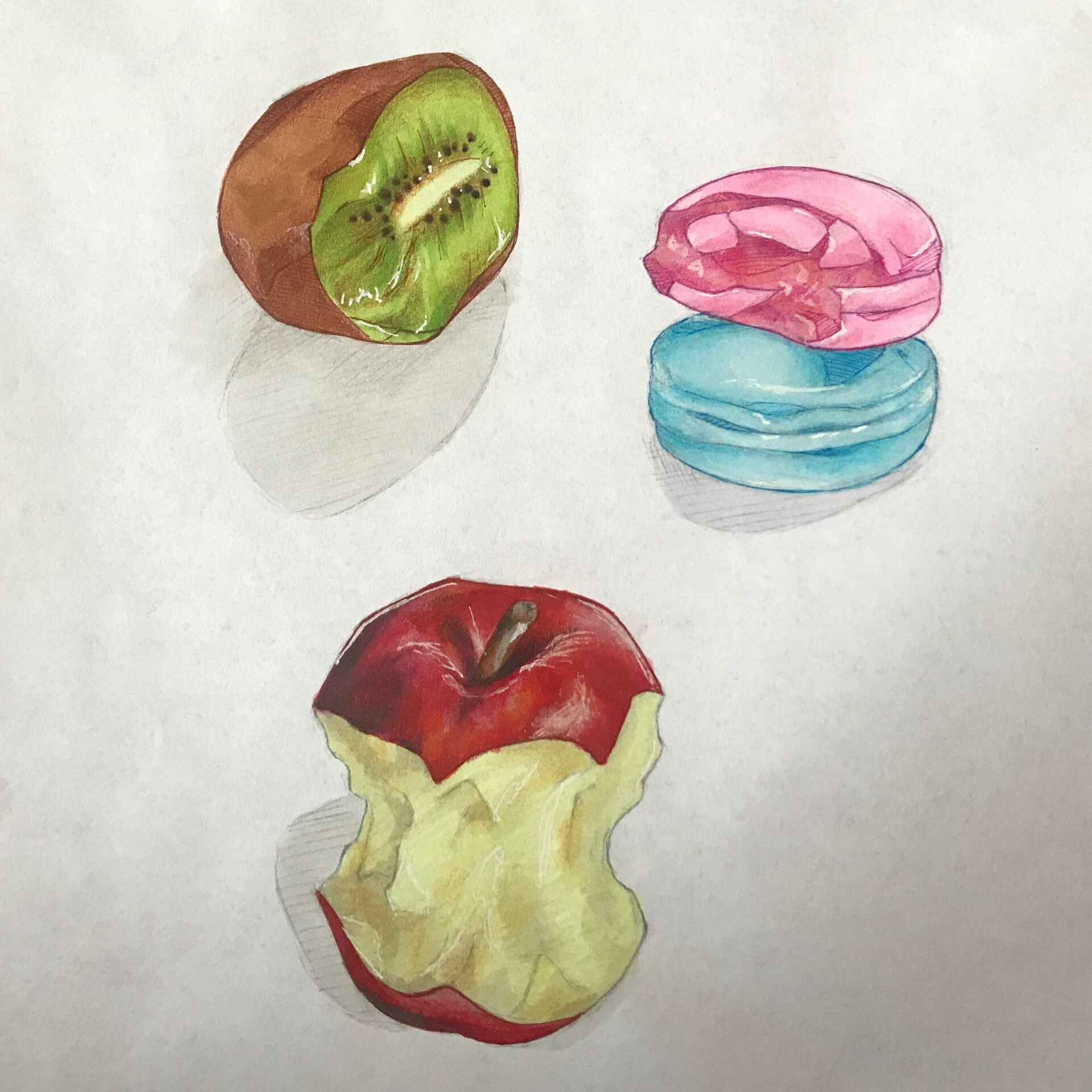 Observational Drawings Of Fruit