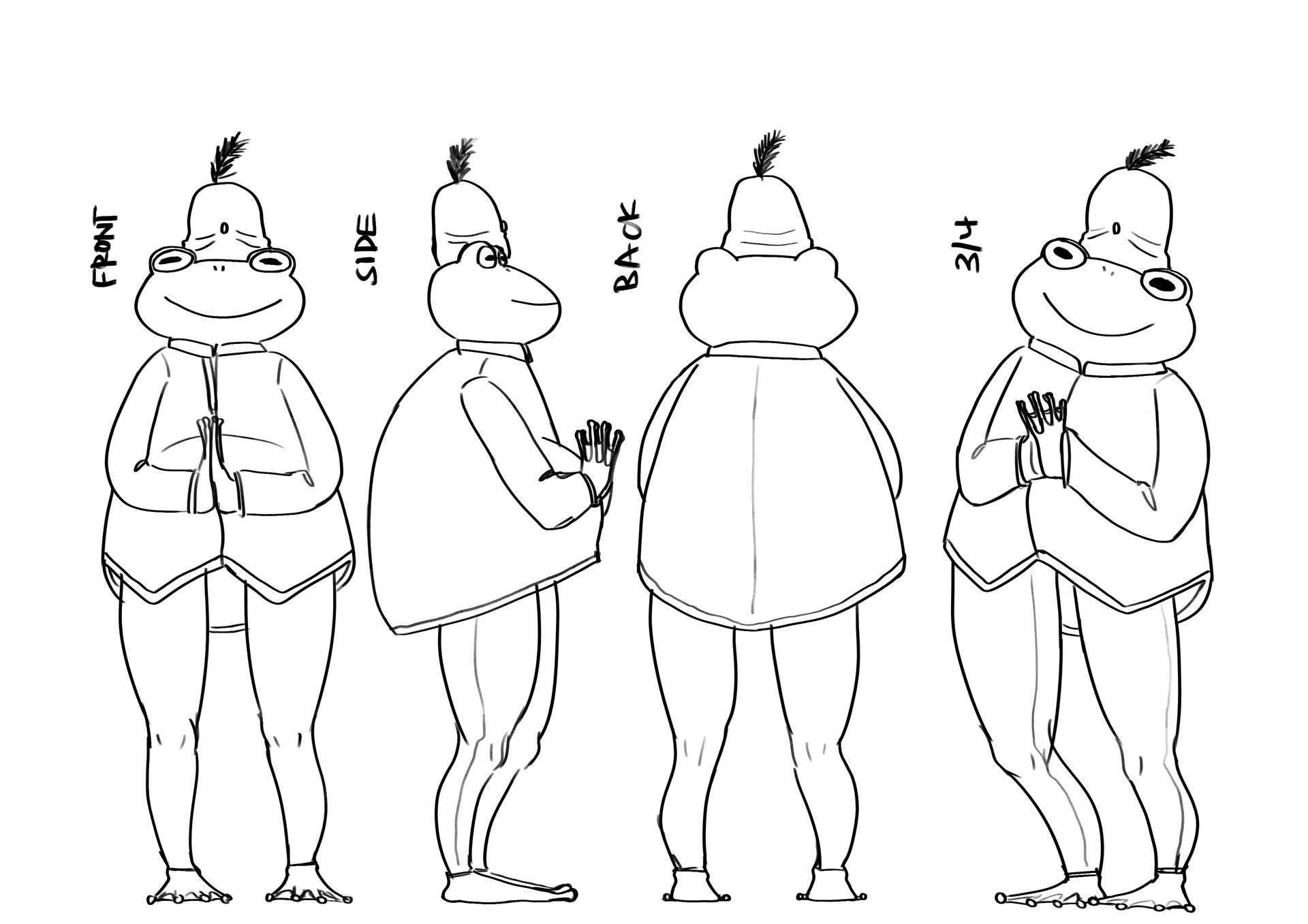 coloring page froggy gets dressed