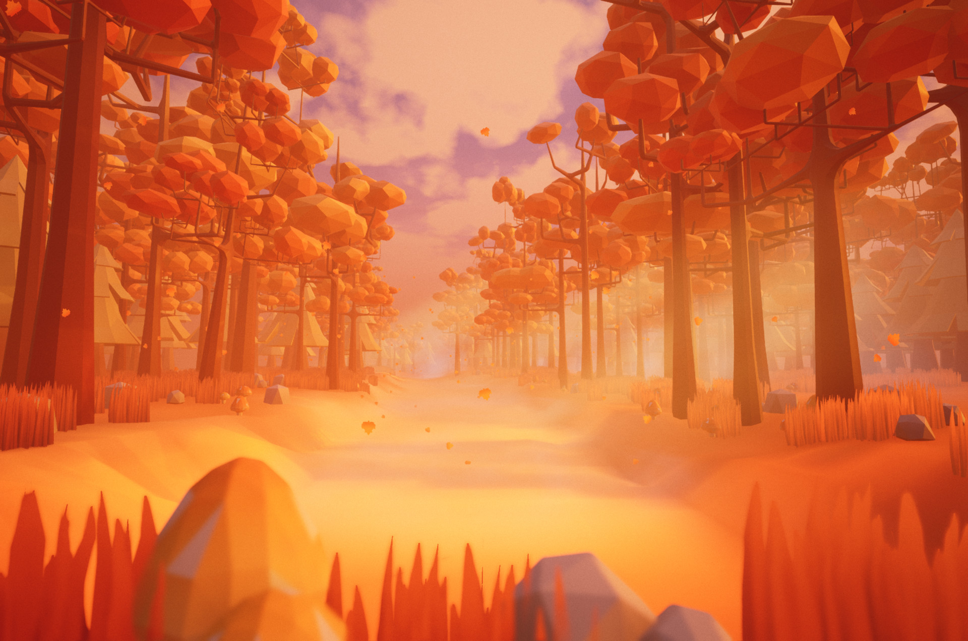 ArtStation - LowPoly Forest Path