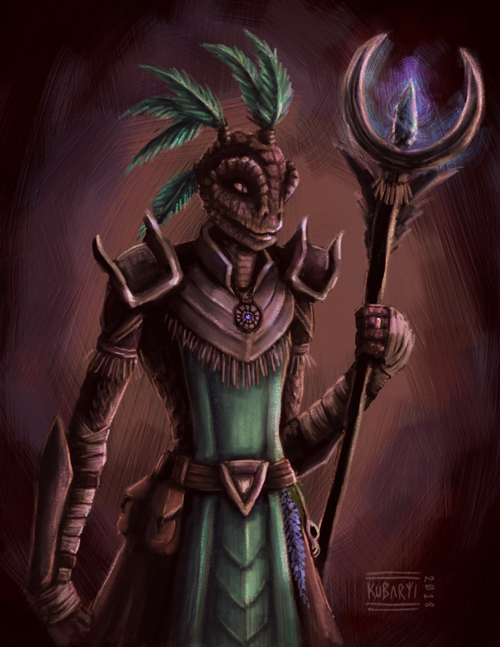 ArtStation - AZUEI - Argonian Mage