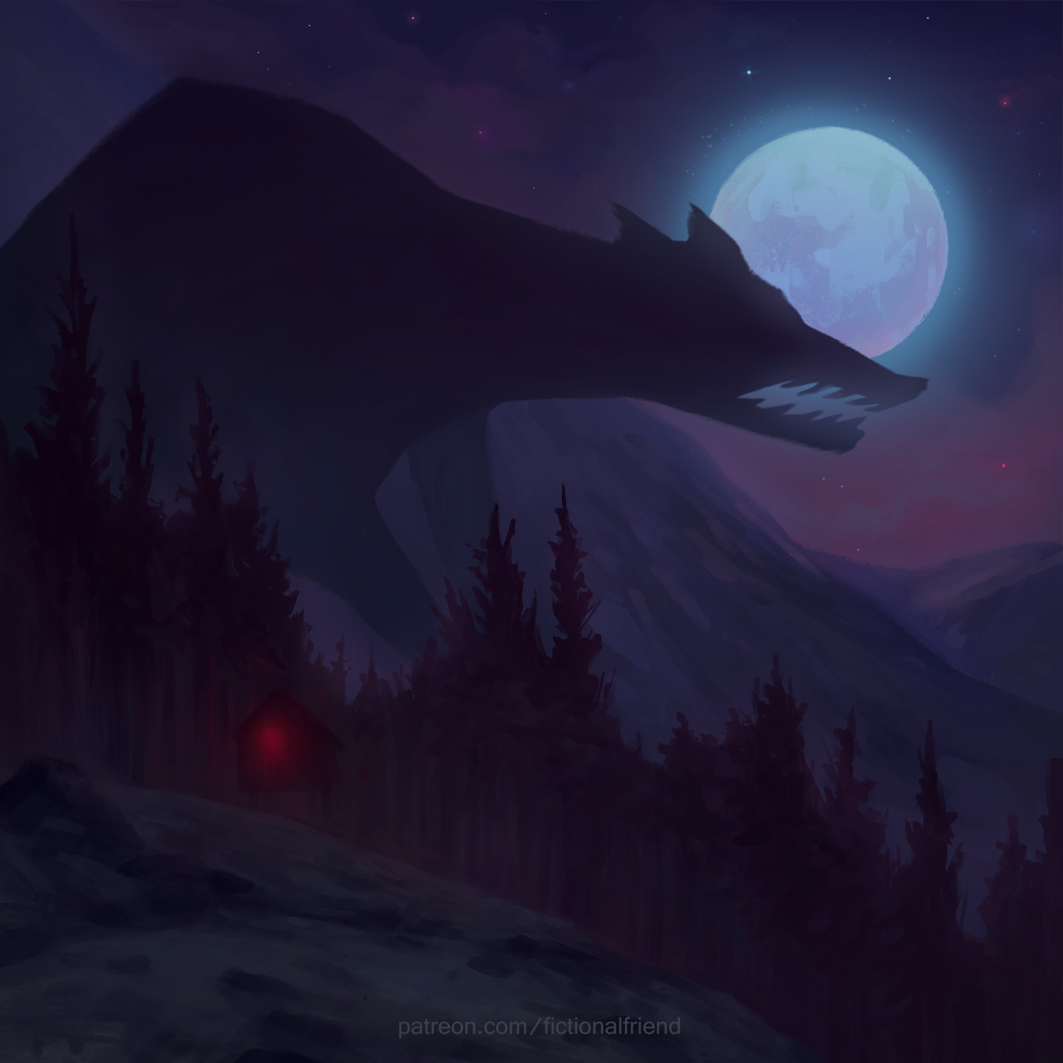 ArtStation - Wolf Moon