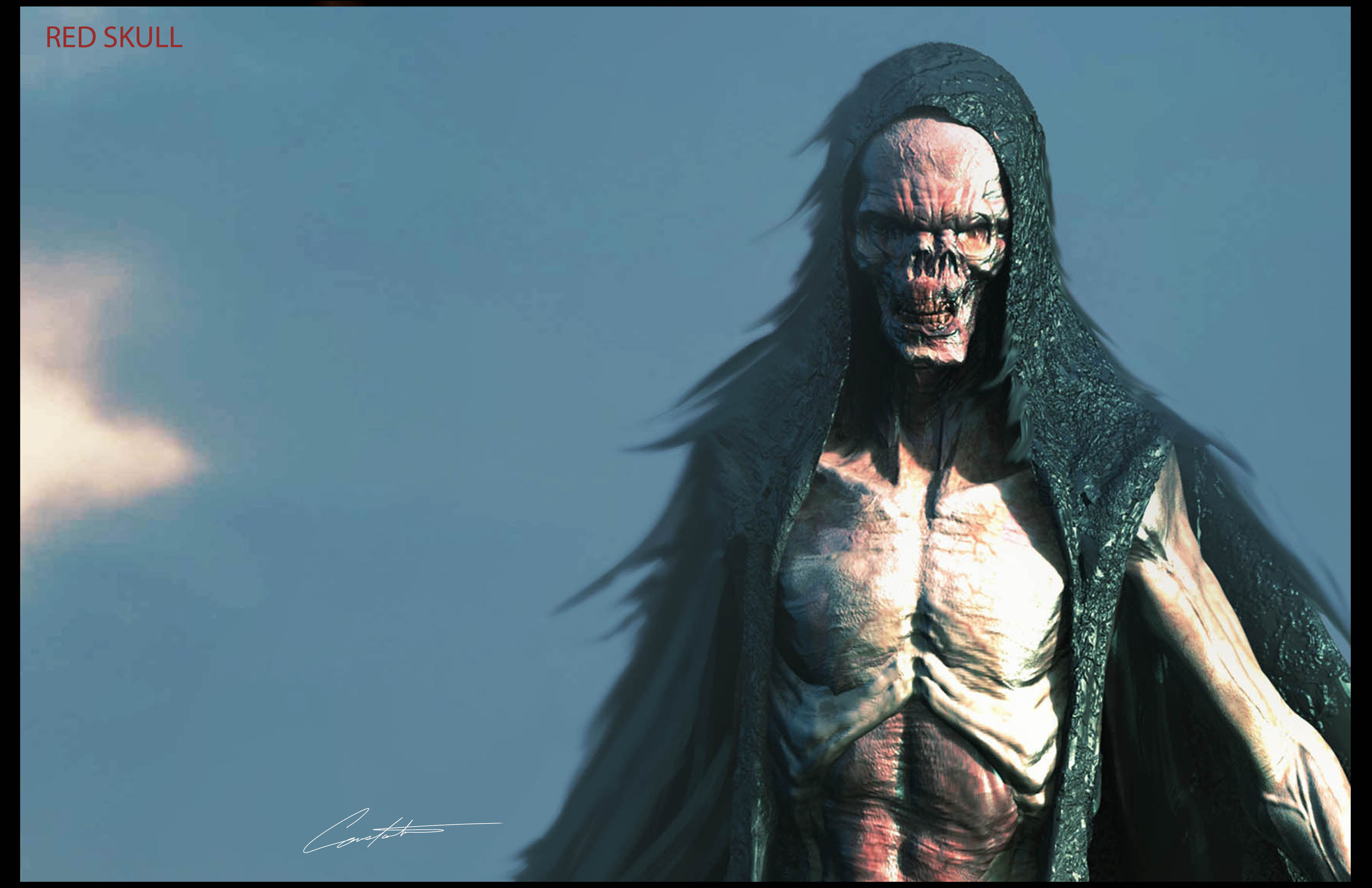 how to draw red skull infinity war