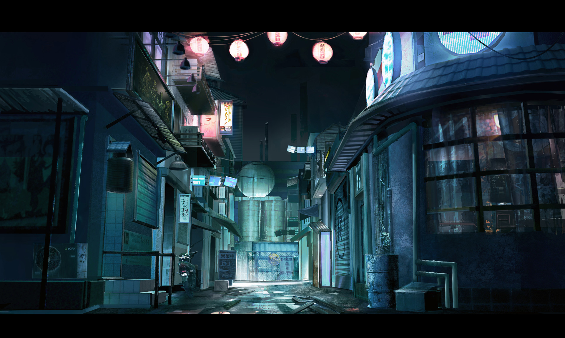 ArtStation - Japan night street