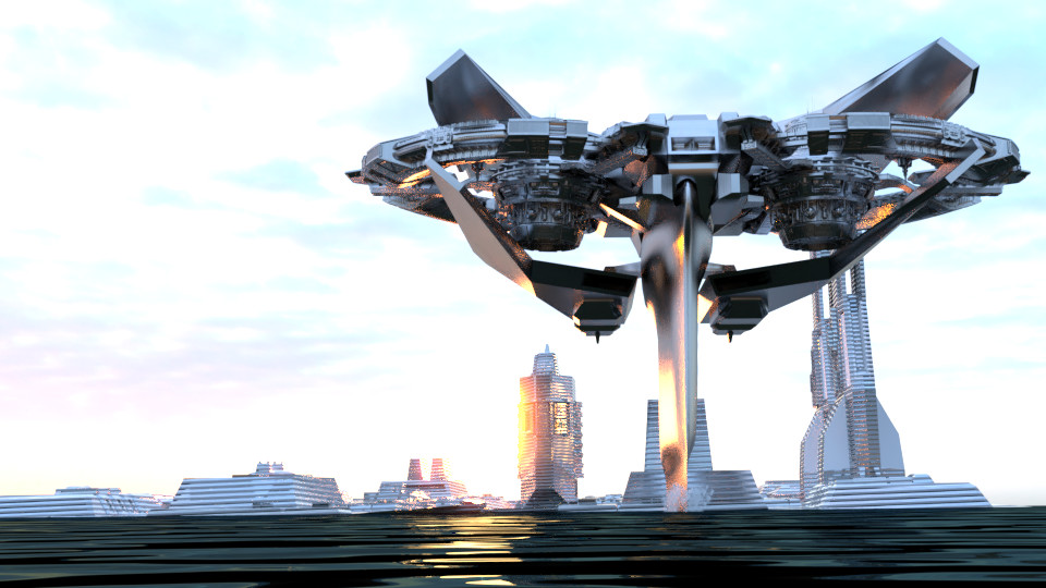 ArtStation - Vortex Cruiser Departing Yagrada Harbor