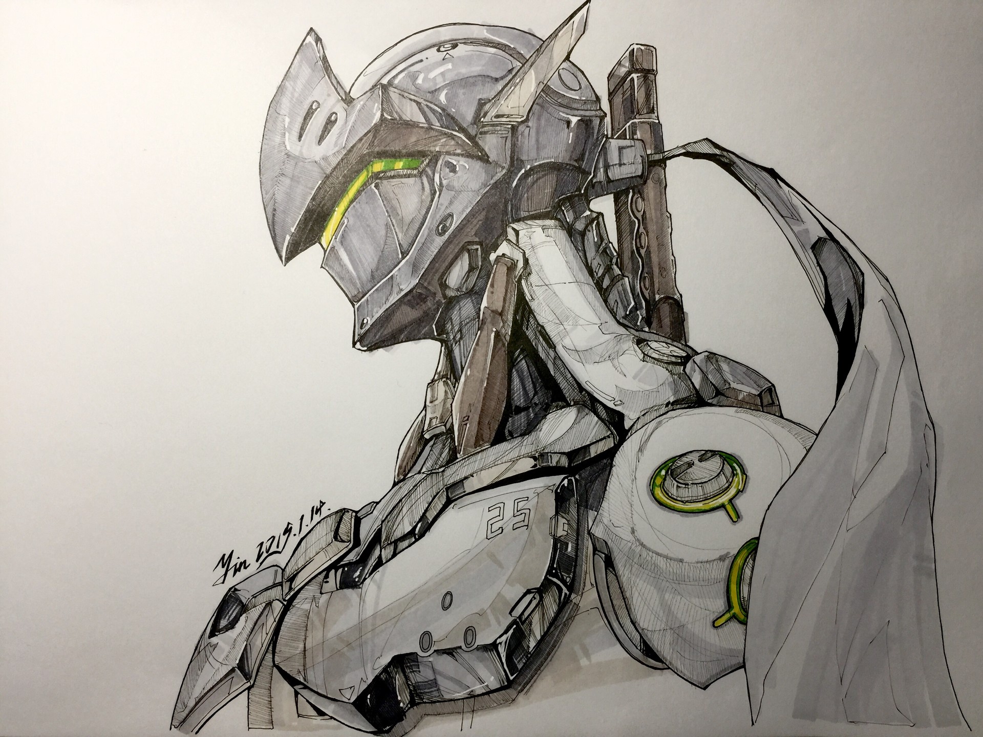 ArtStation - Fan art practice - Genji