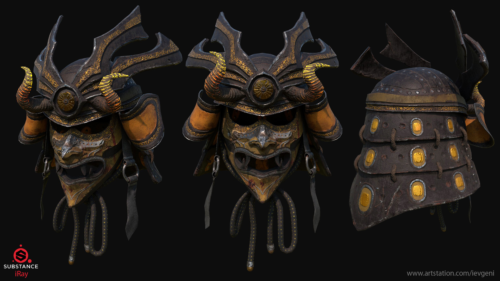 ArtStation - Samurai helm design