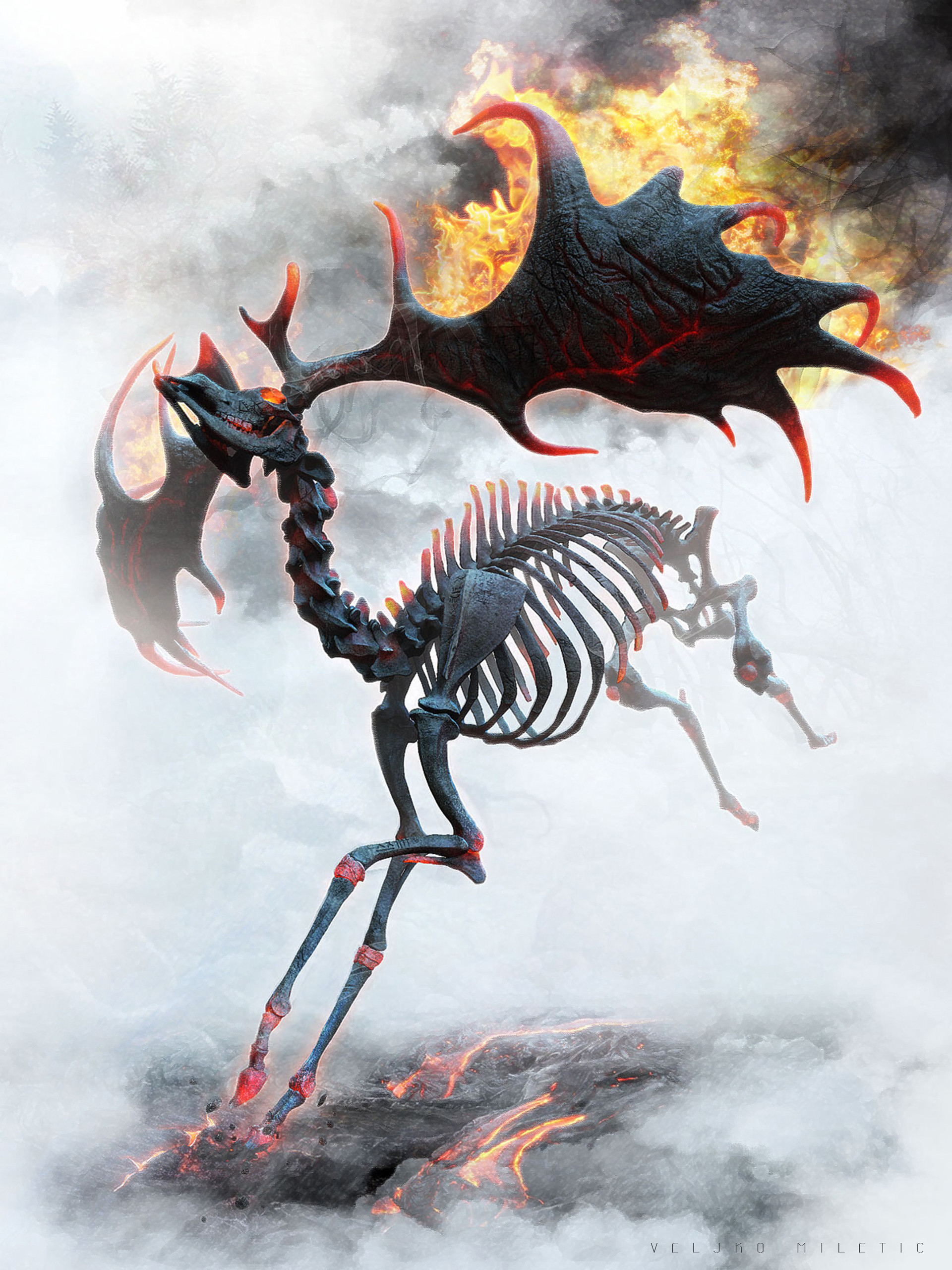 ArtStation - Burning Elk