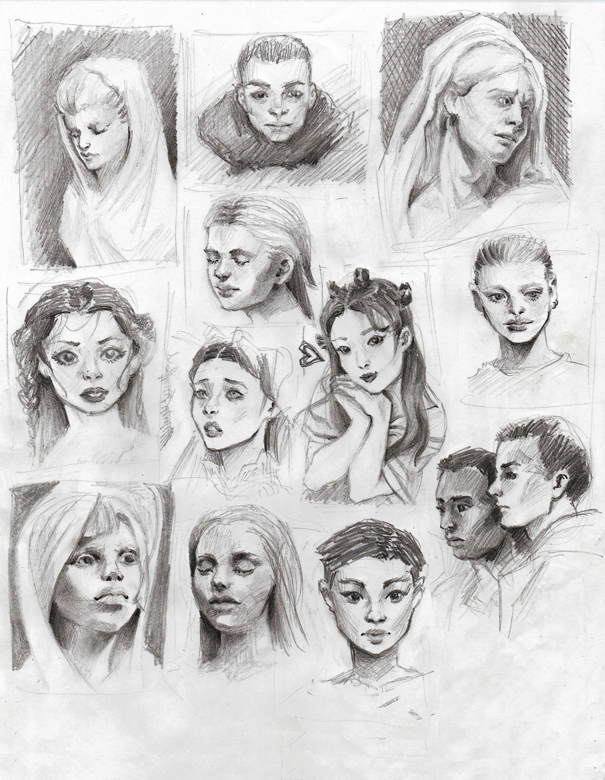 David Solarte caro - portrait sketch practice