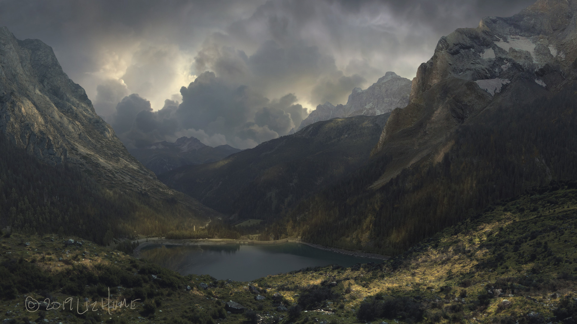 ArtStation - Storm in the Mountains