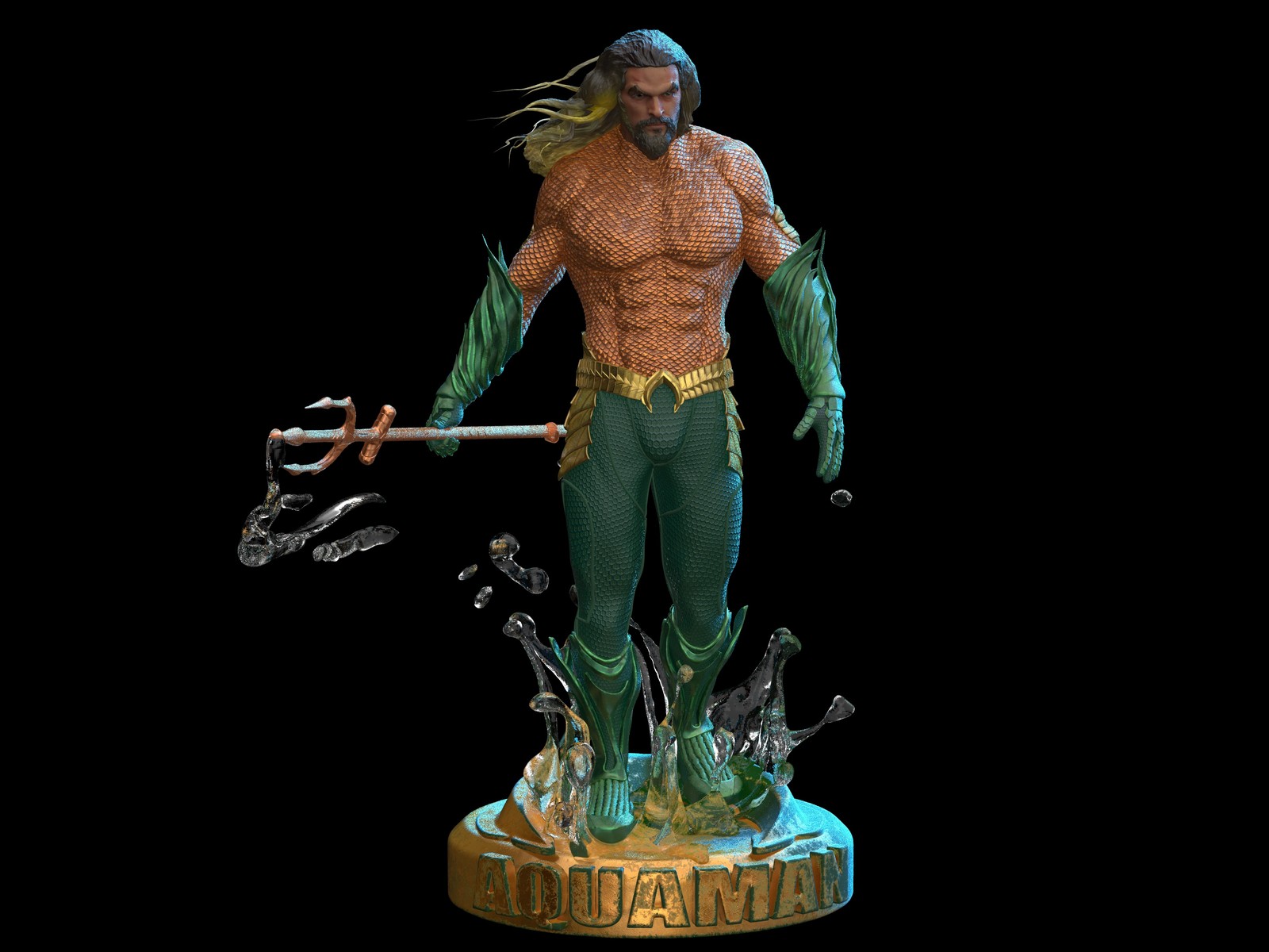 Dwayne ( artfollowsme) Hanley - Jason Momoa as Aquaman ( full body)