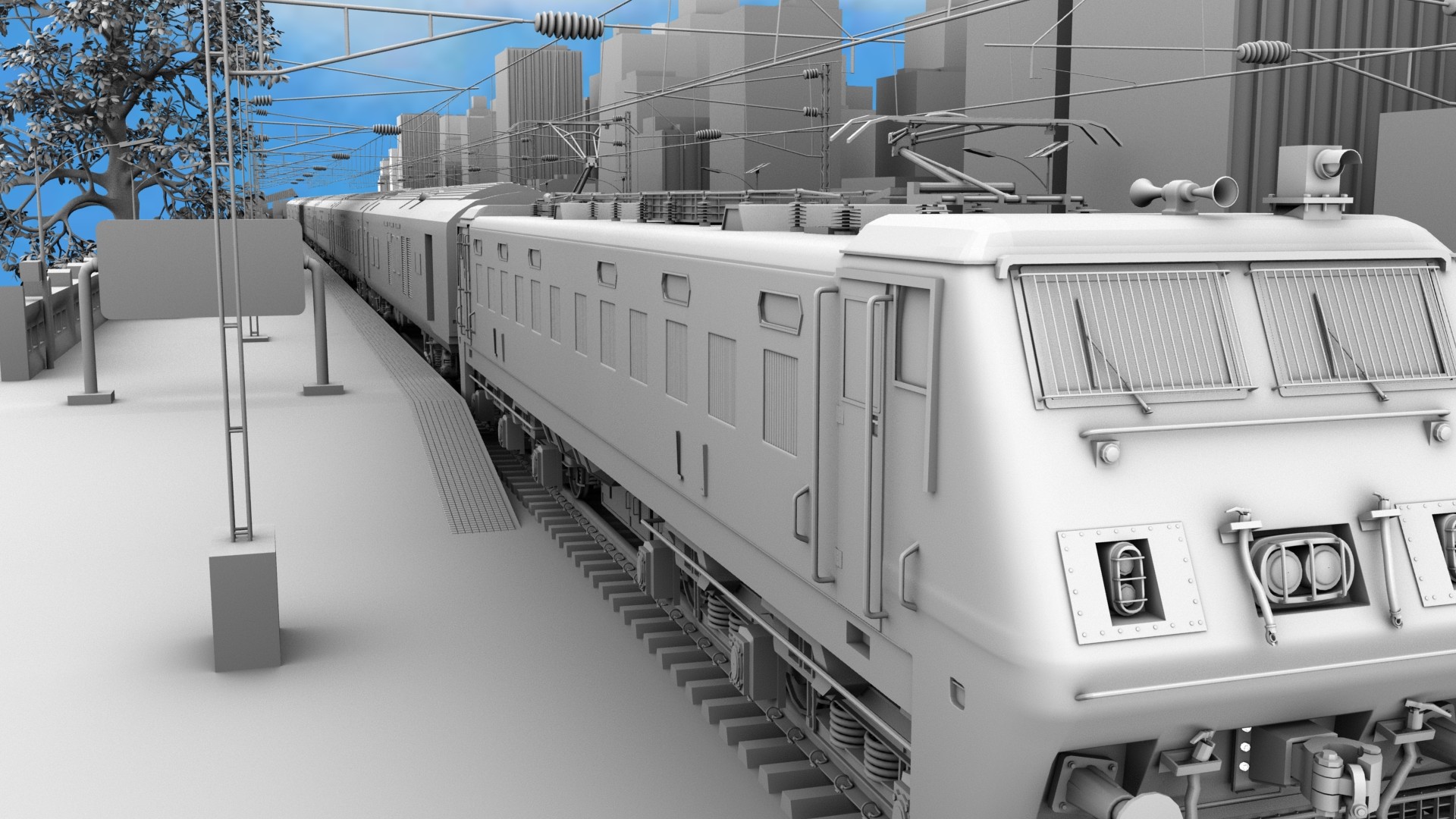 ArtStation - Indian Railway Station Environment View