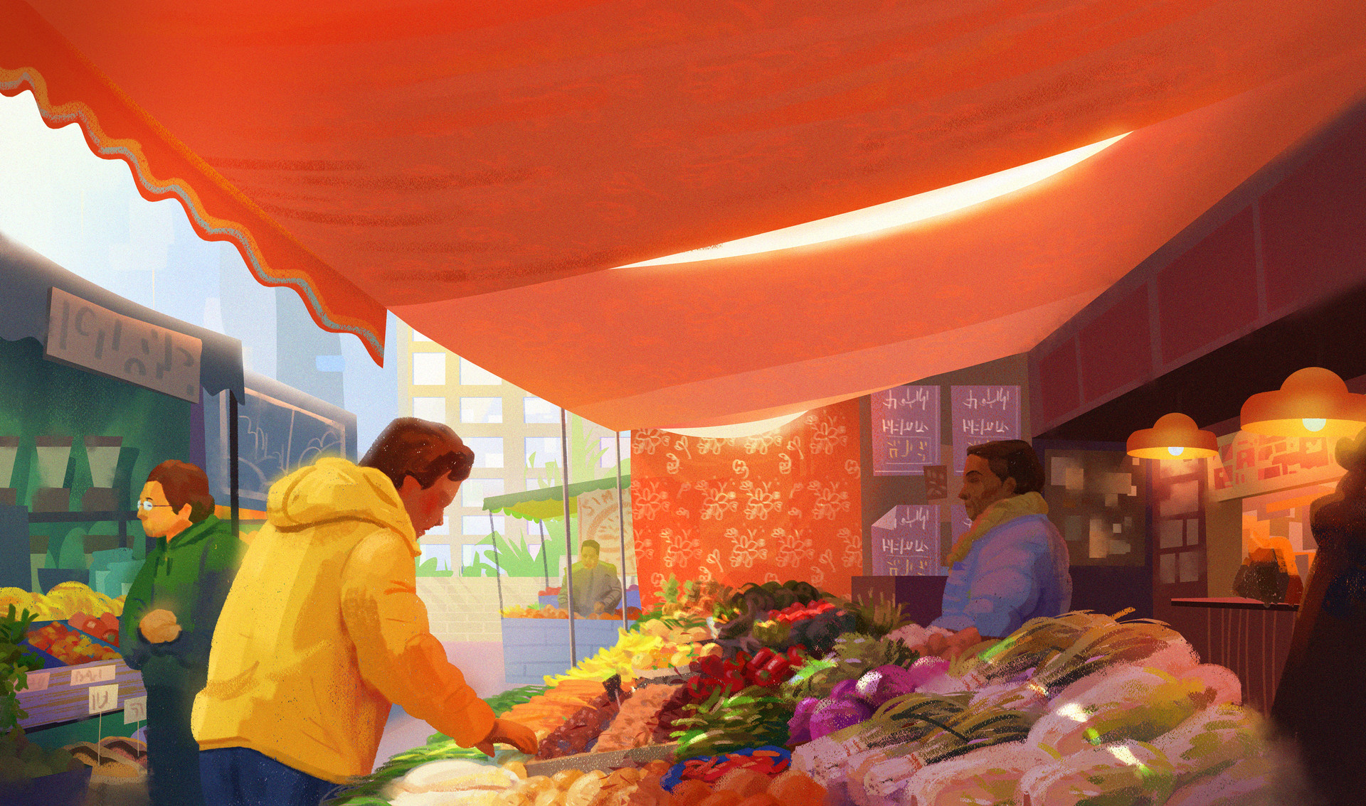 nicholas-kennedy-paintwithnick-market.jpg (1920×1134)-花瓣网