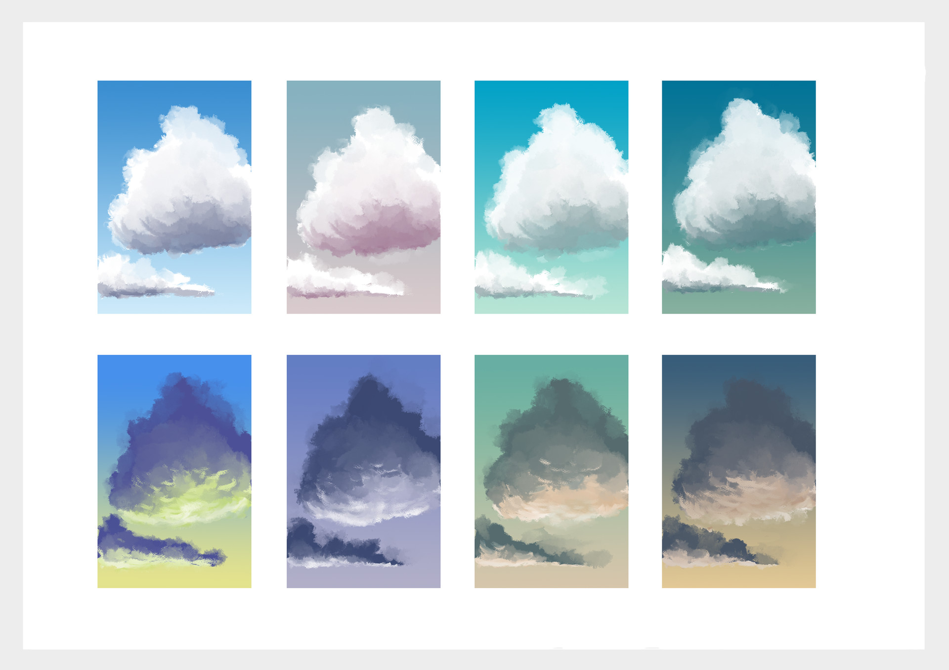 ArtStation - color shemes on clouds