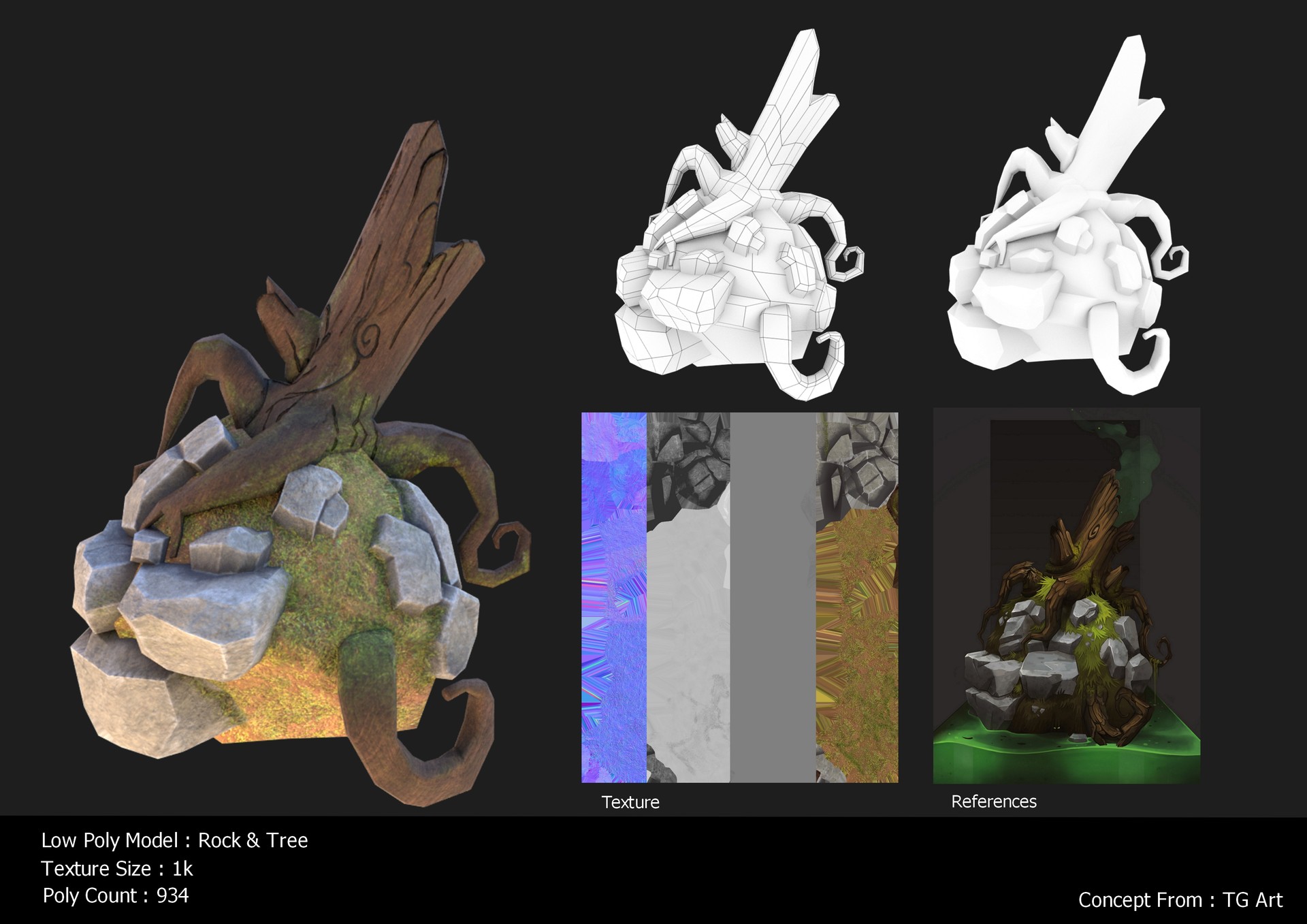 ArtStation - Rock & Tree