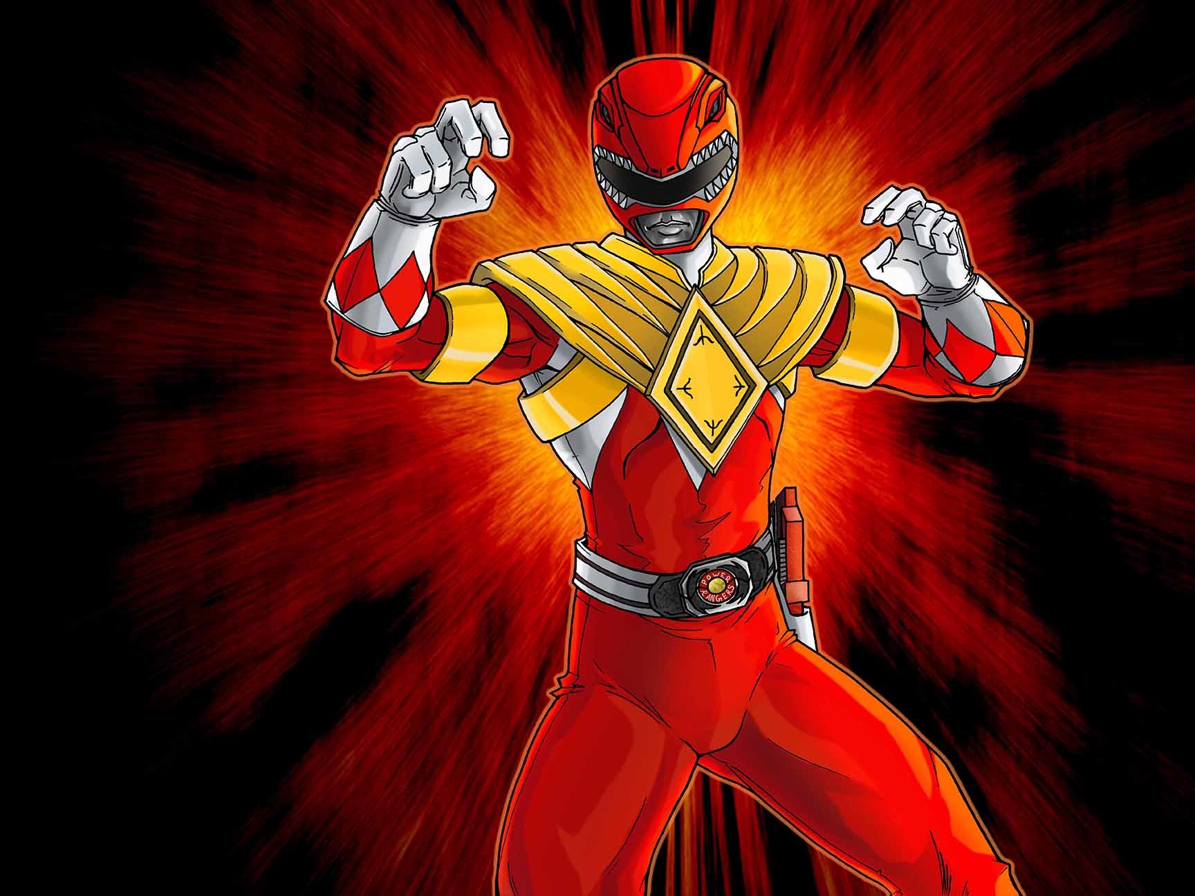 Mighty Morphin Power Rangers Red Ranger With Dragon Shield