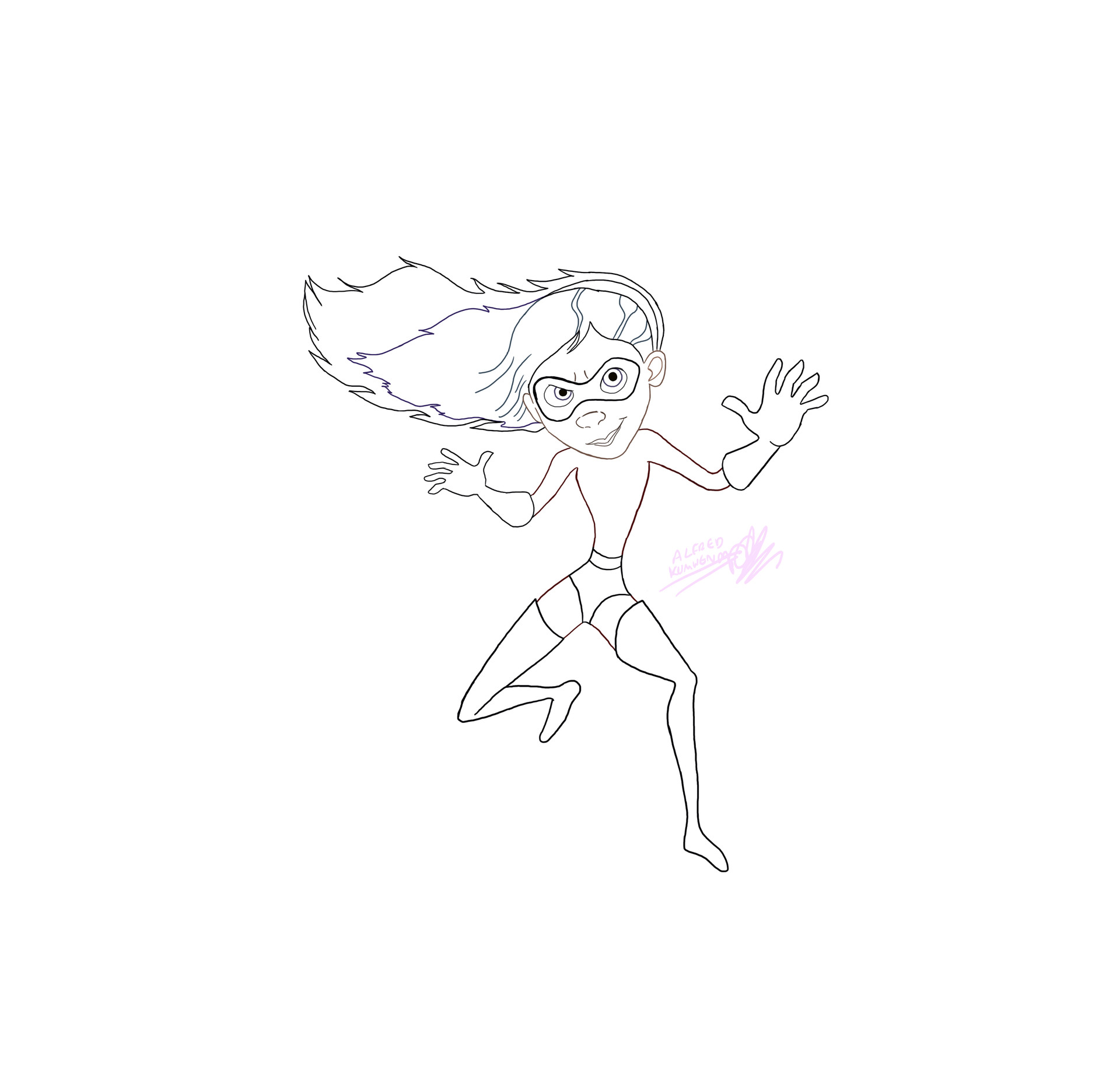 violet parr coloring pages