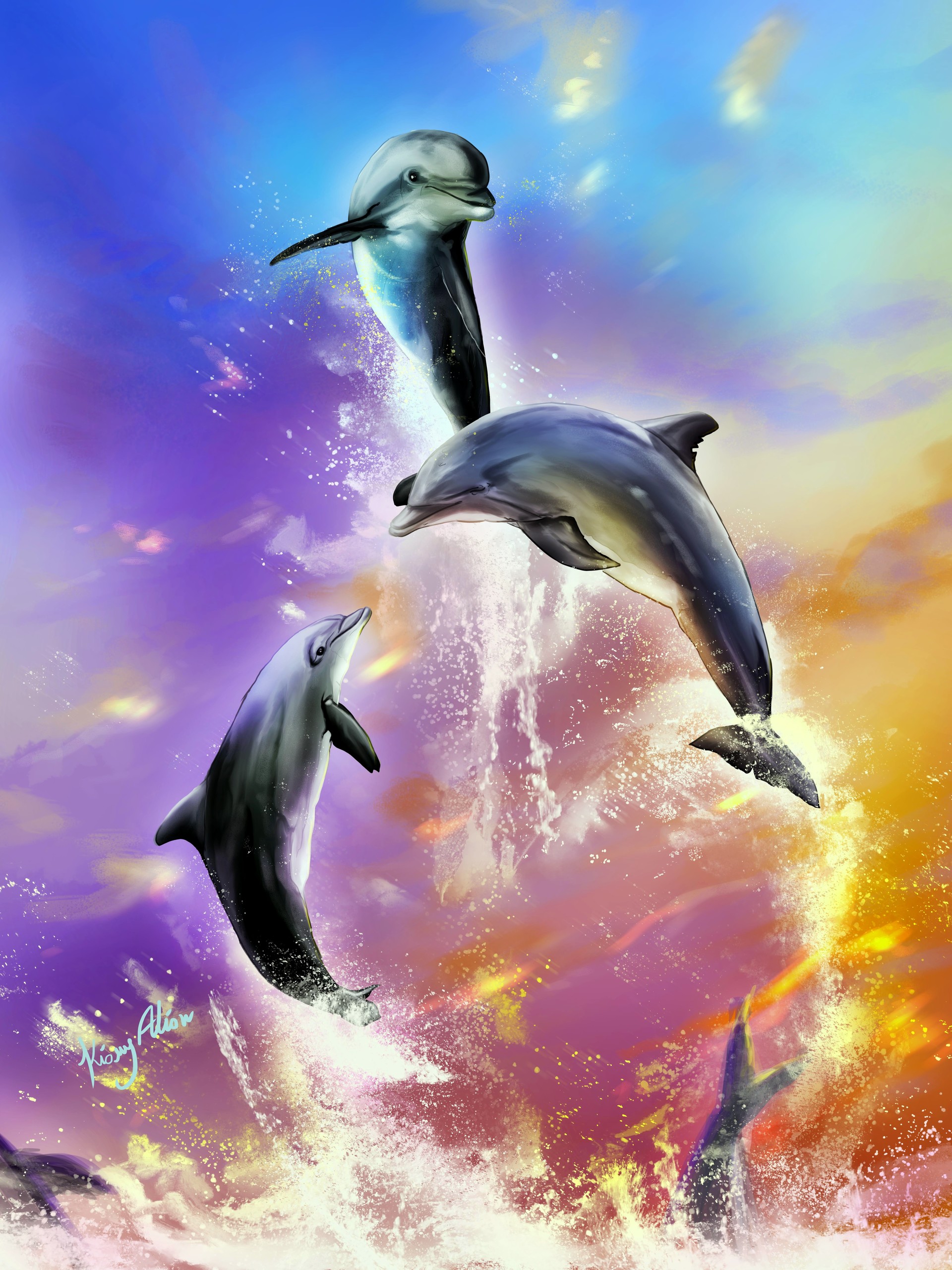 fantasy dolphin wallpaper