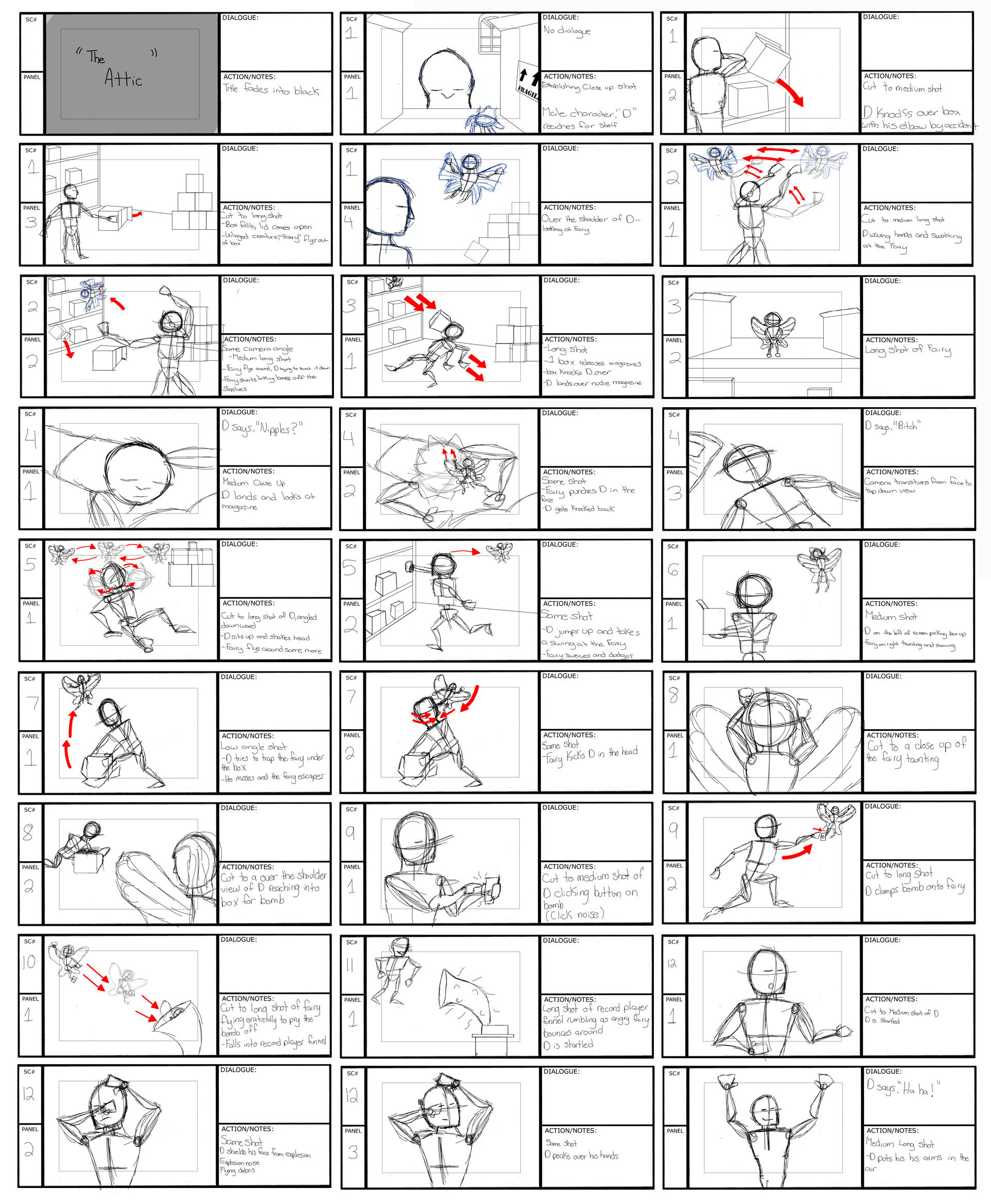 Joey Gismondi - Storyboard: Action Scene