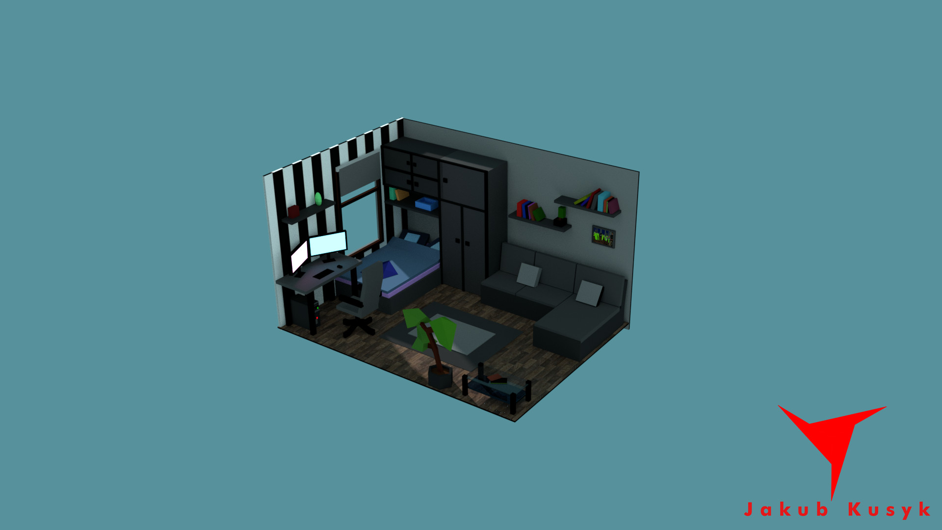 ArtStation - Low Poly Room