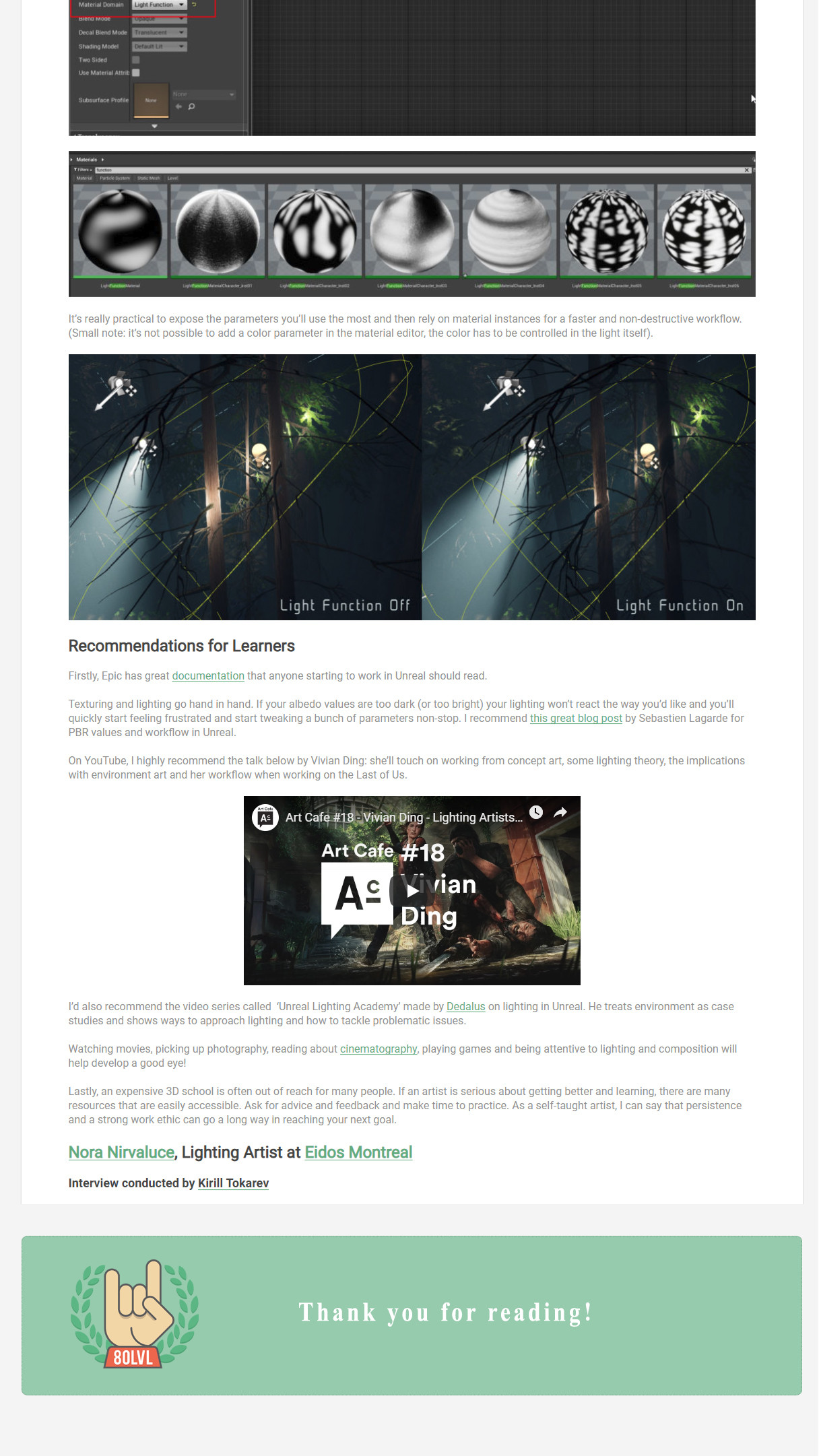 Nora Nirvaluce - UE4 Lighting: Breakdown