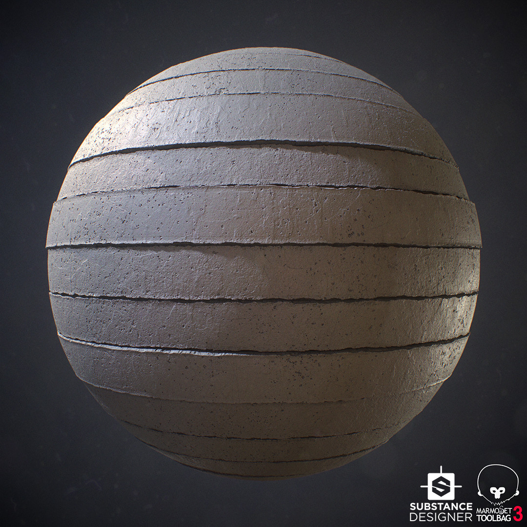 Justin Wagner - Layered Concrete - Substance Designer Material