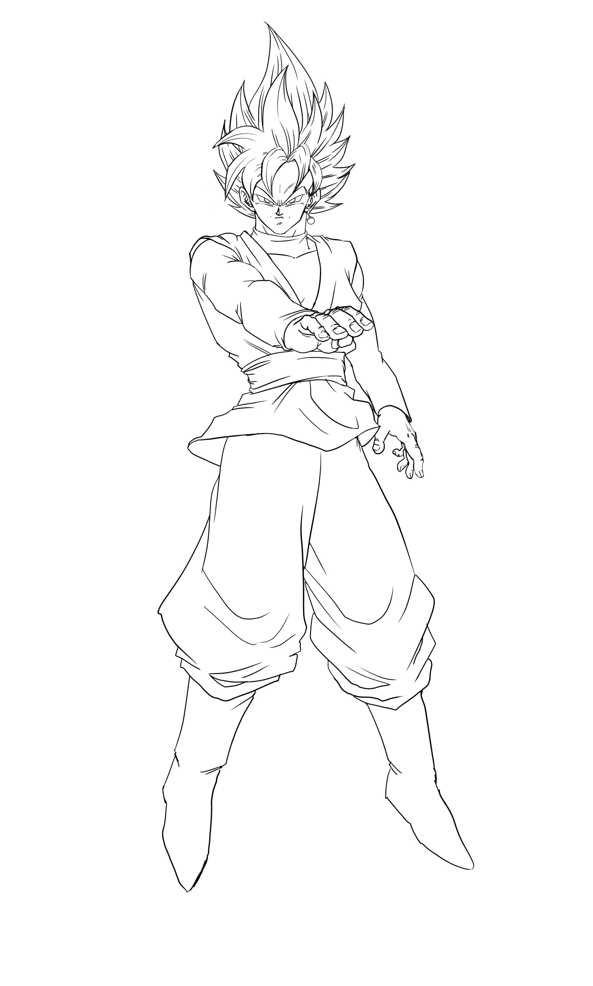 Kazamejin - Process of Drawing Goku Black