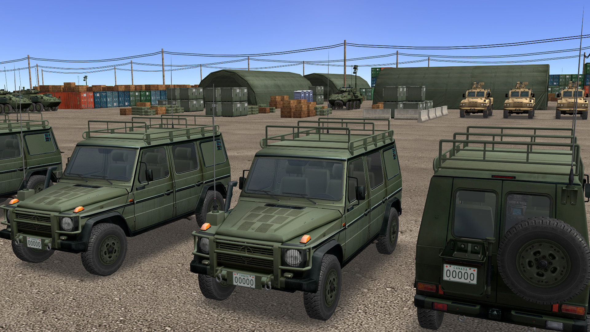 ArtStation - 2008 - Optimized low polygon 3D military base with vehicles